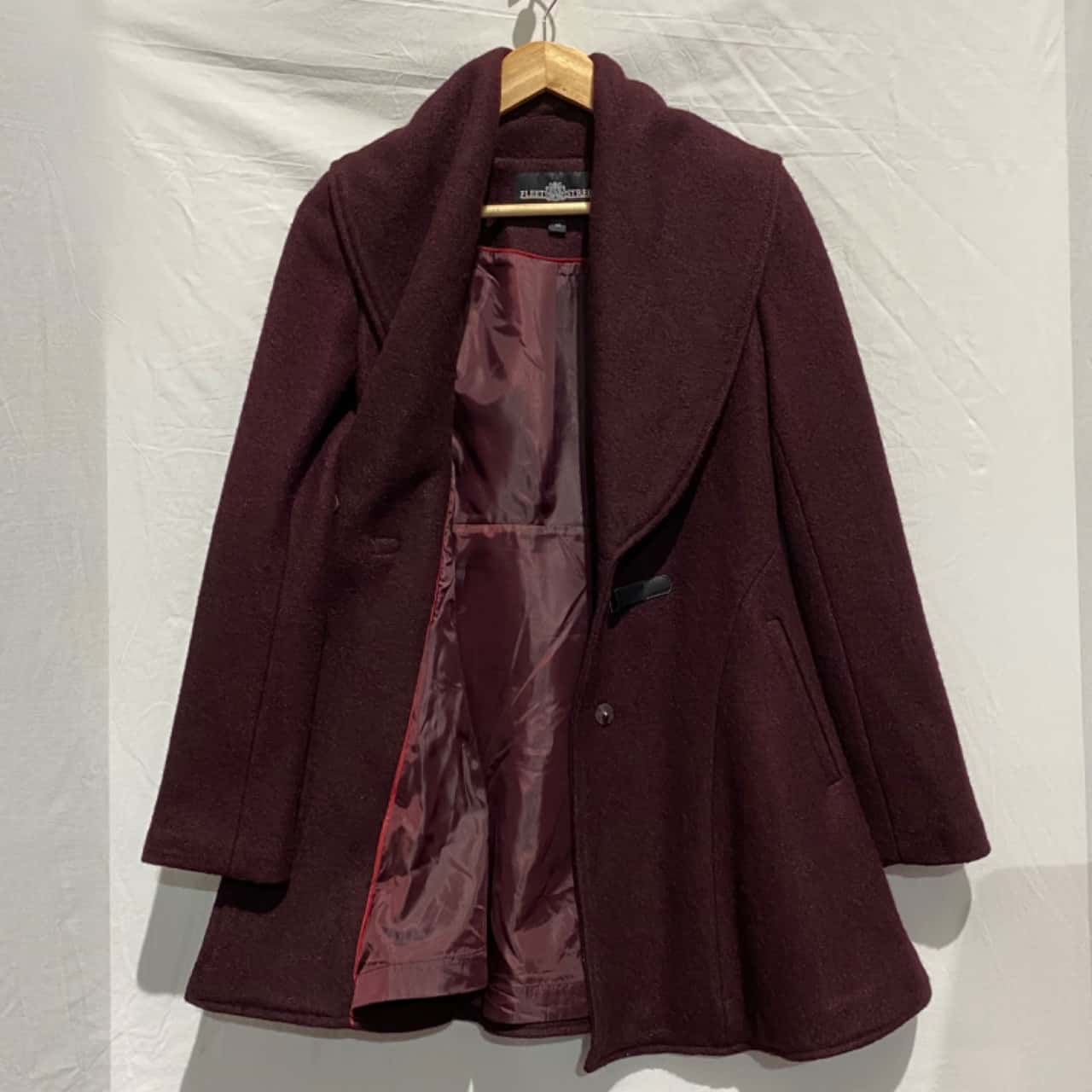 Womens FLEET STREET Grape Wool Blend Coat(s)