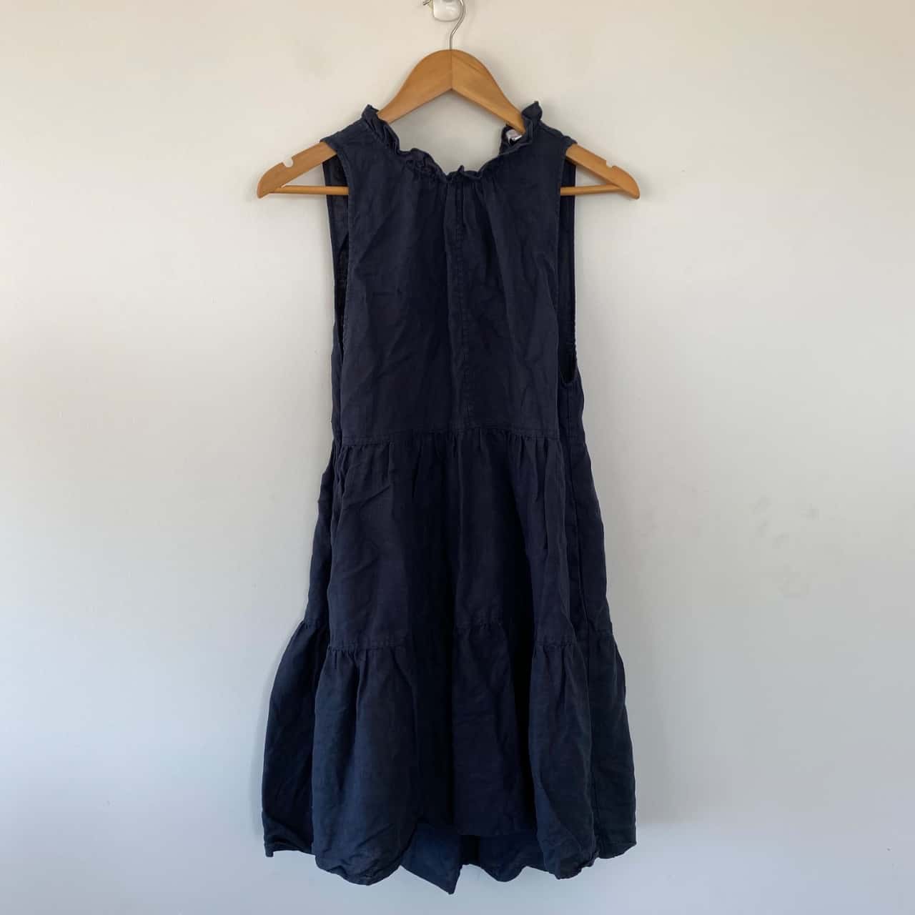 S/B/ By Saba Navy Blue Sleeveless Linen Mini Dress Size XS (s)