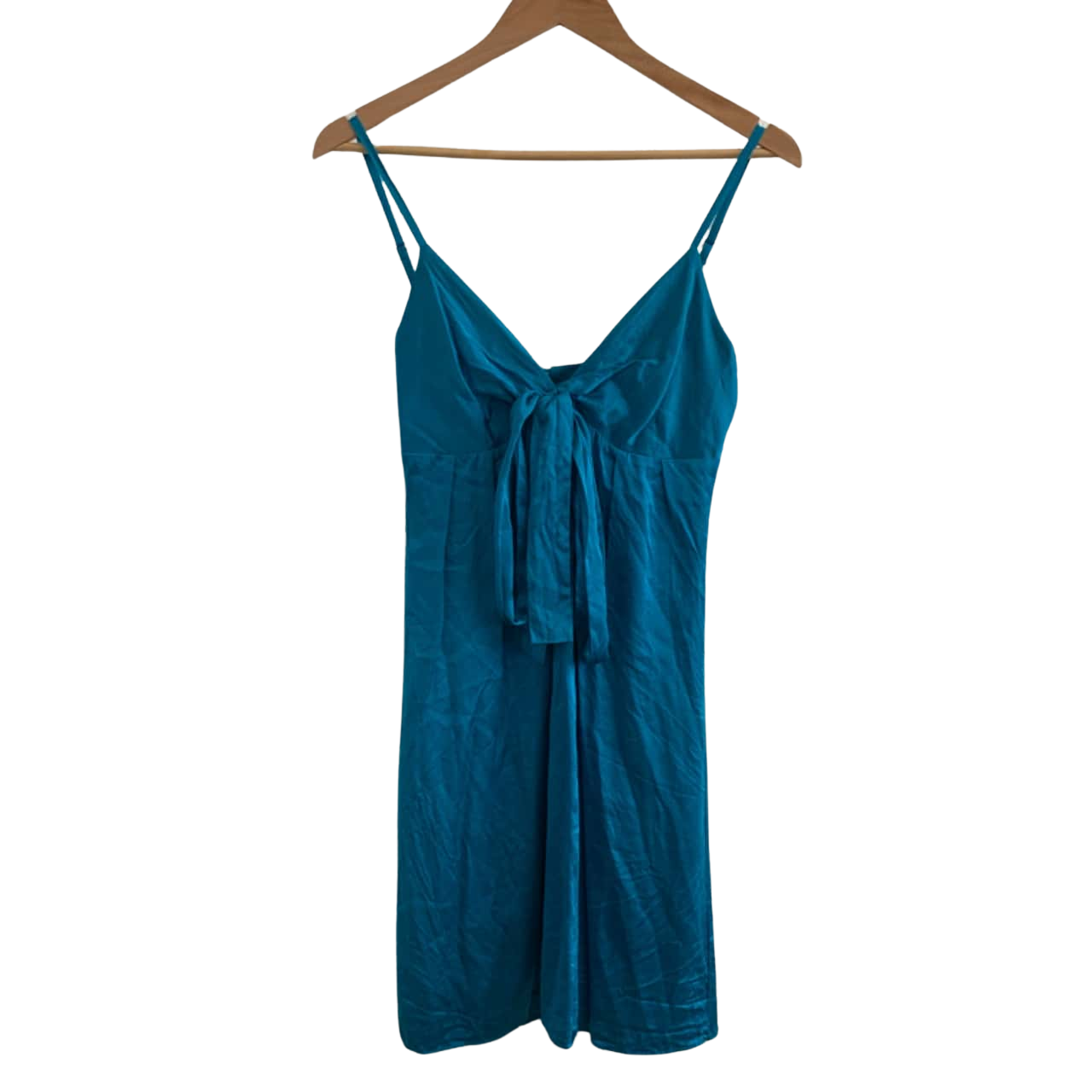 Truese Size 10 Silk Turquoise Mini Dress