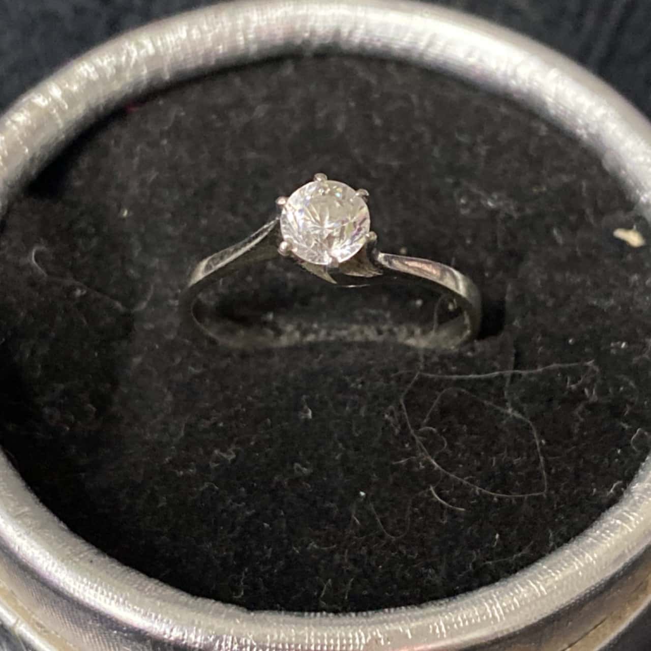 Sterling silver solitaire ring (s)