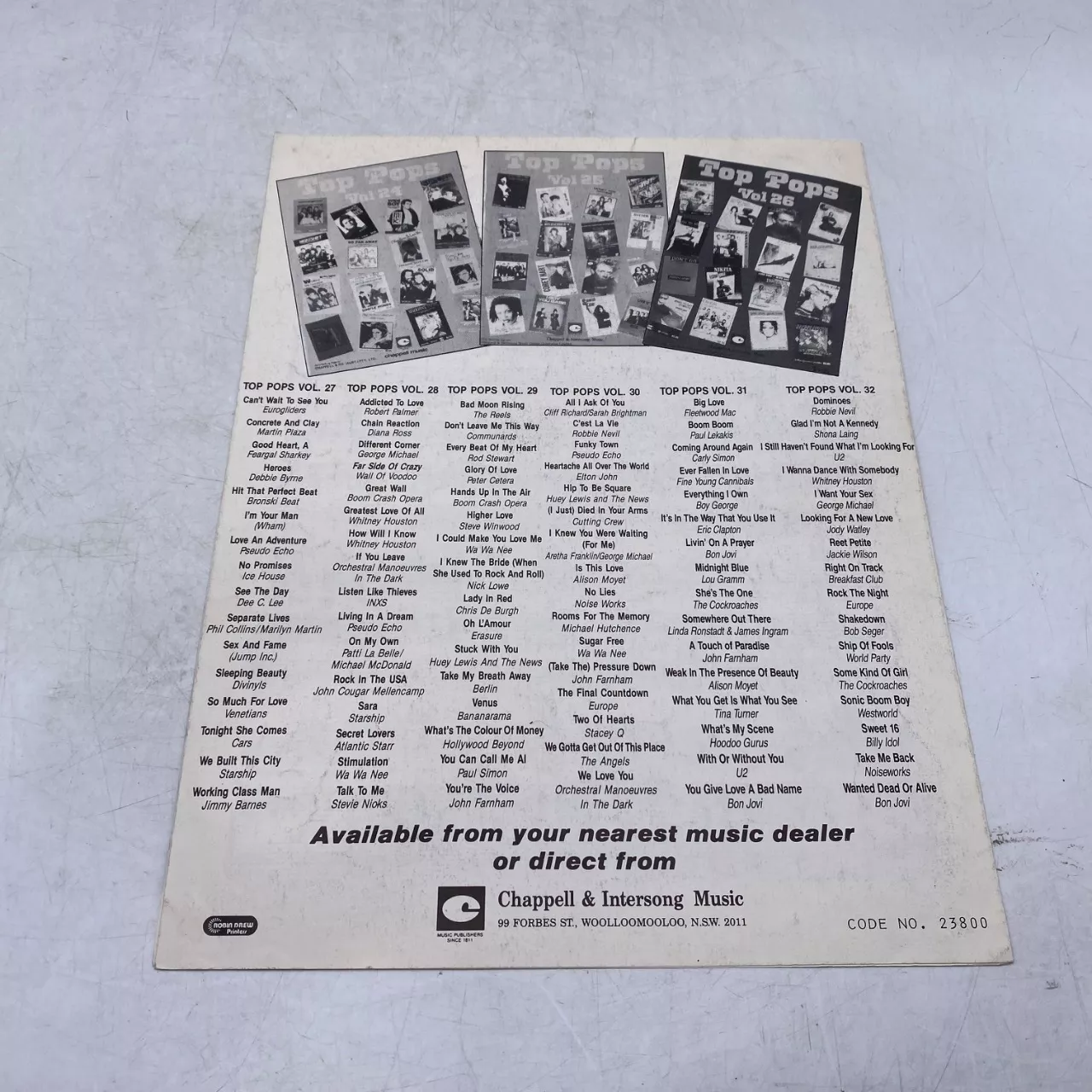 Music Sheets for 3 Big Name Hits Noiseworks, Leonard Cohen & George ...