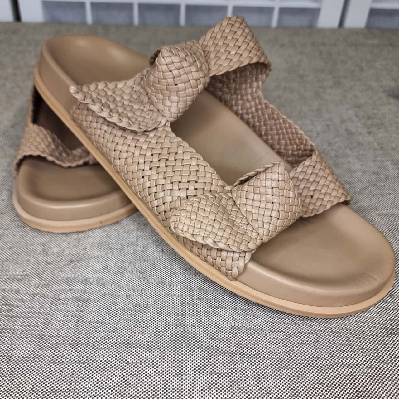 Seed Heritage 'Penelope Knot Slide' Leather Sandals - Size 10.5/41(s)