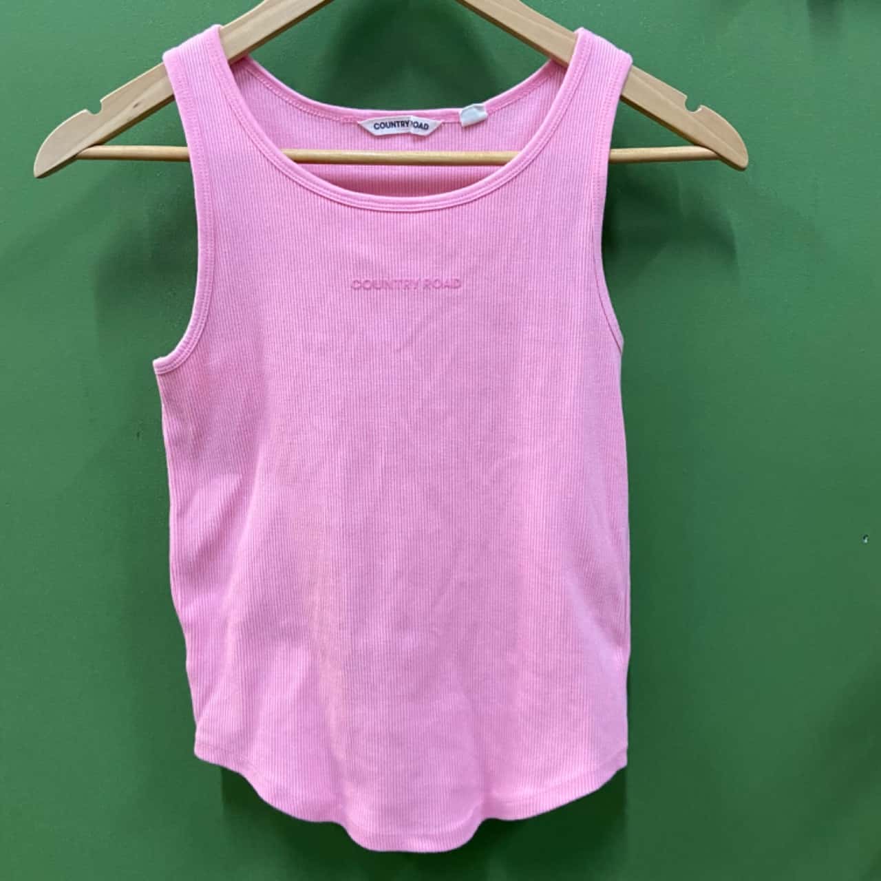 Country Road Girls Rib Tank Size 16 Pink