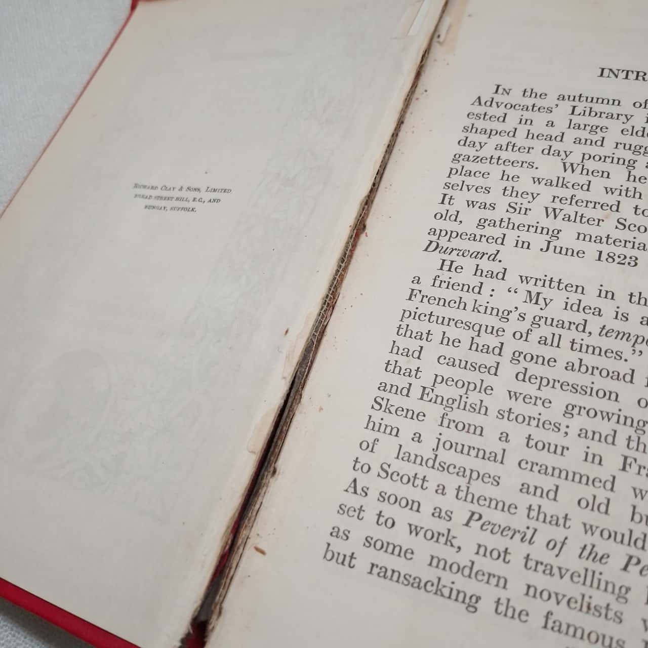 Quentin Durward by Sir Walter Scott, Vintage Hardcover Book