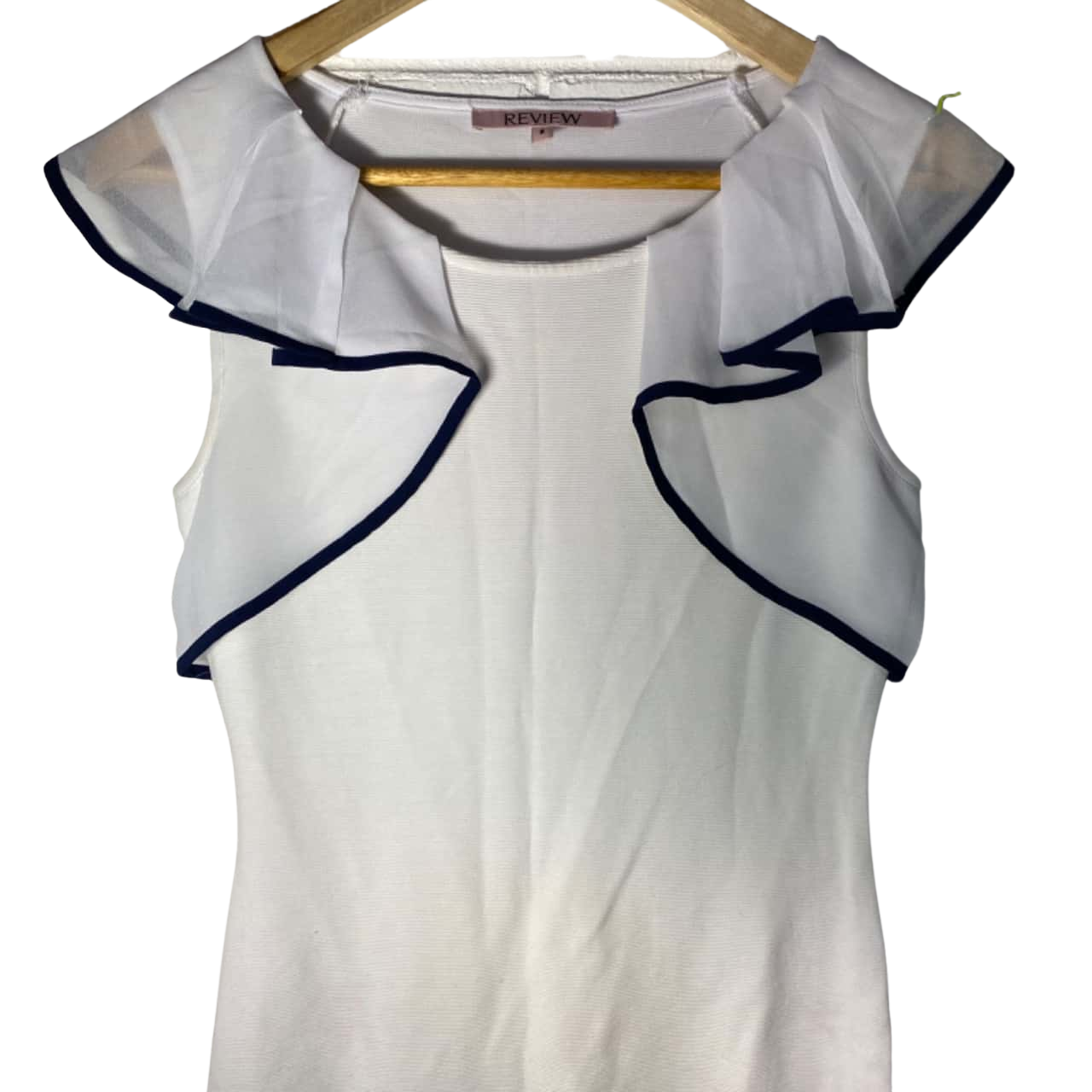 Review Womens Size 8 Sleeveless Top White (s)
