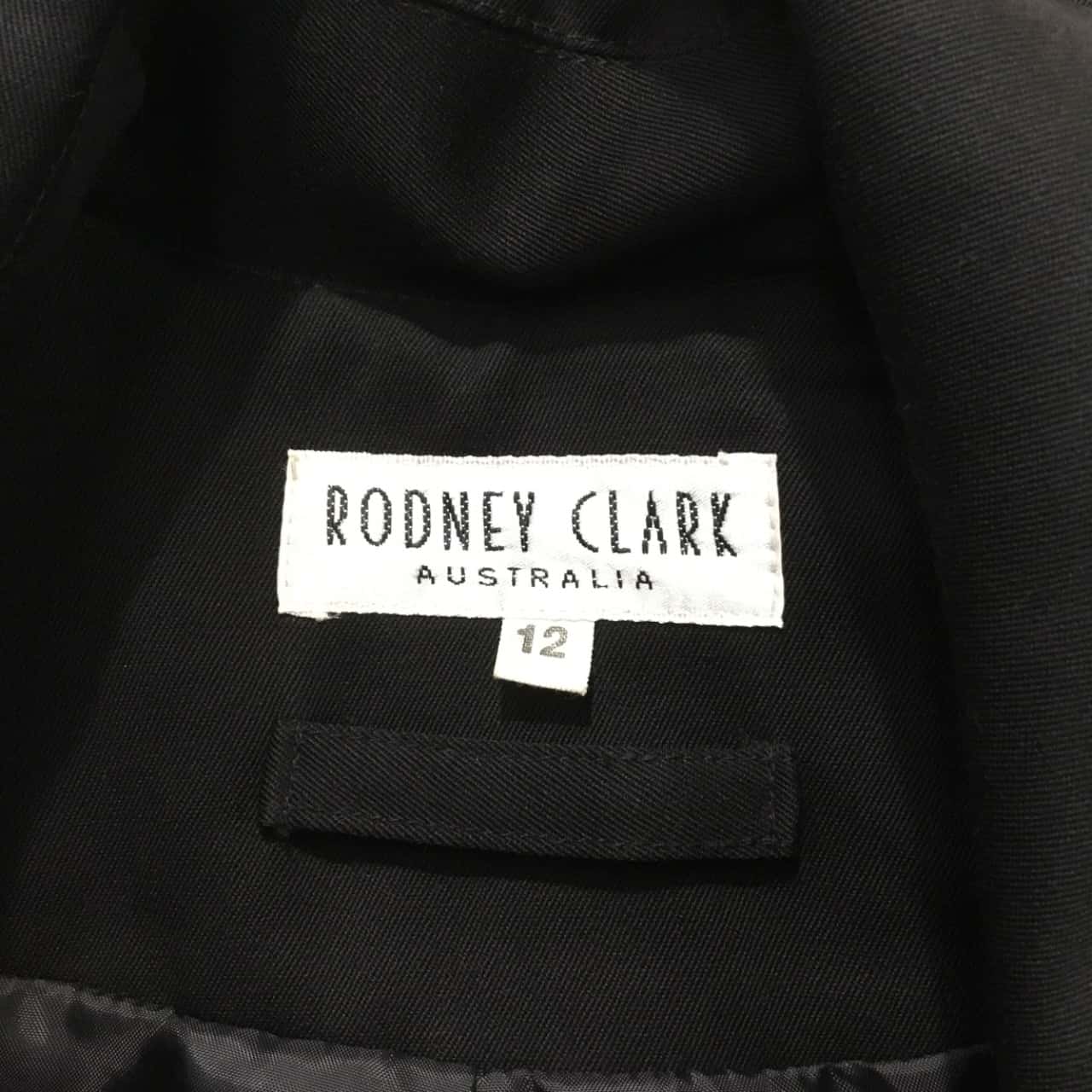 Women’s Rodney Clark Size 12 Black Trench Coat (s)
