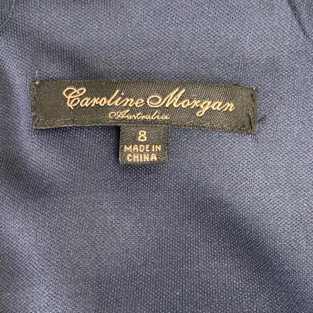 Caroline Morgan Women's Size 8 Maxi Dress / Short Sleeve Dress Navy ...