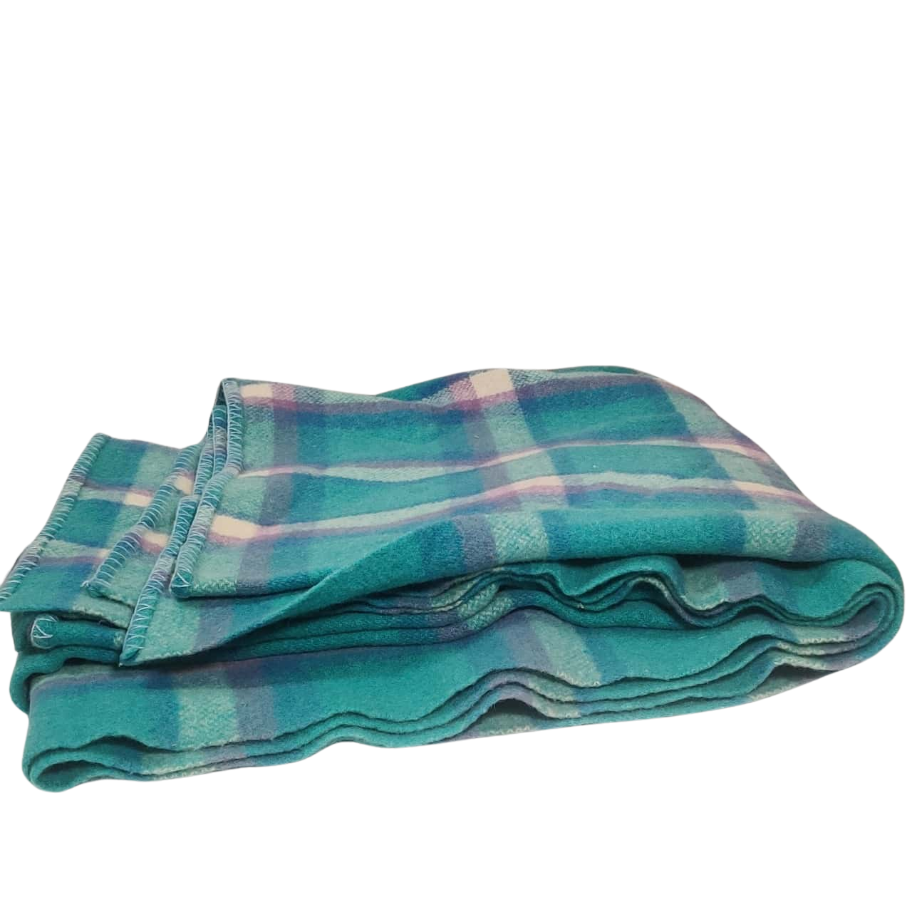 100% wool blue patterned blanket 2m X 1.5m(s)