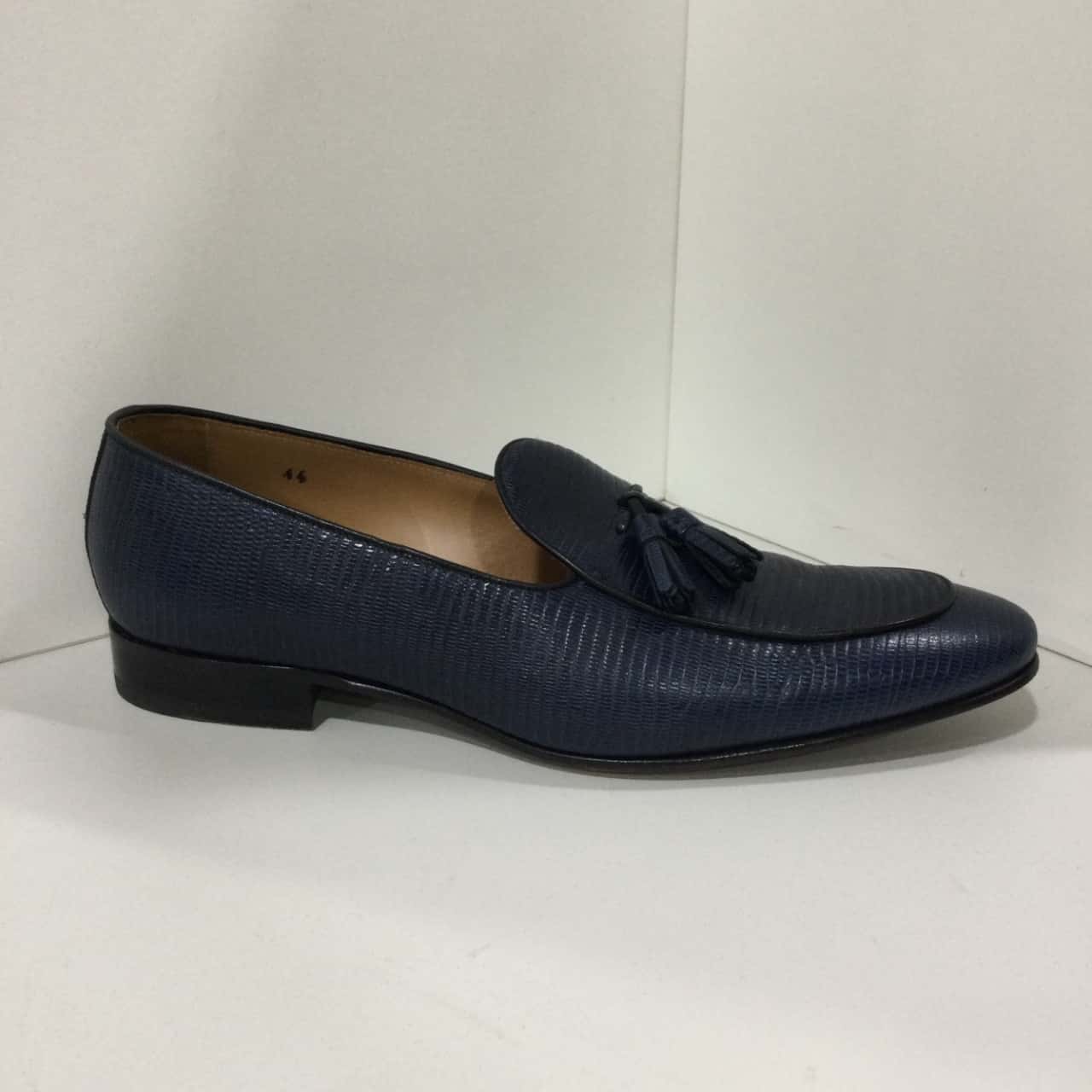 Aquila Mens Leather Dress Shoes, Size 44, Blue