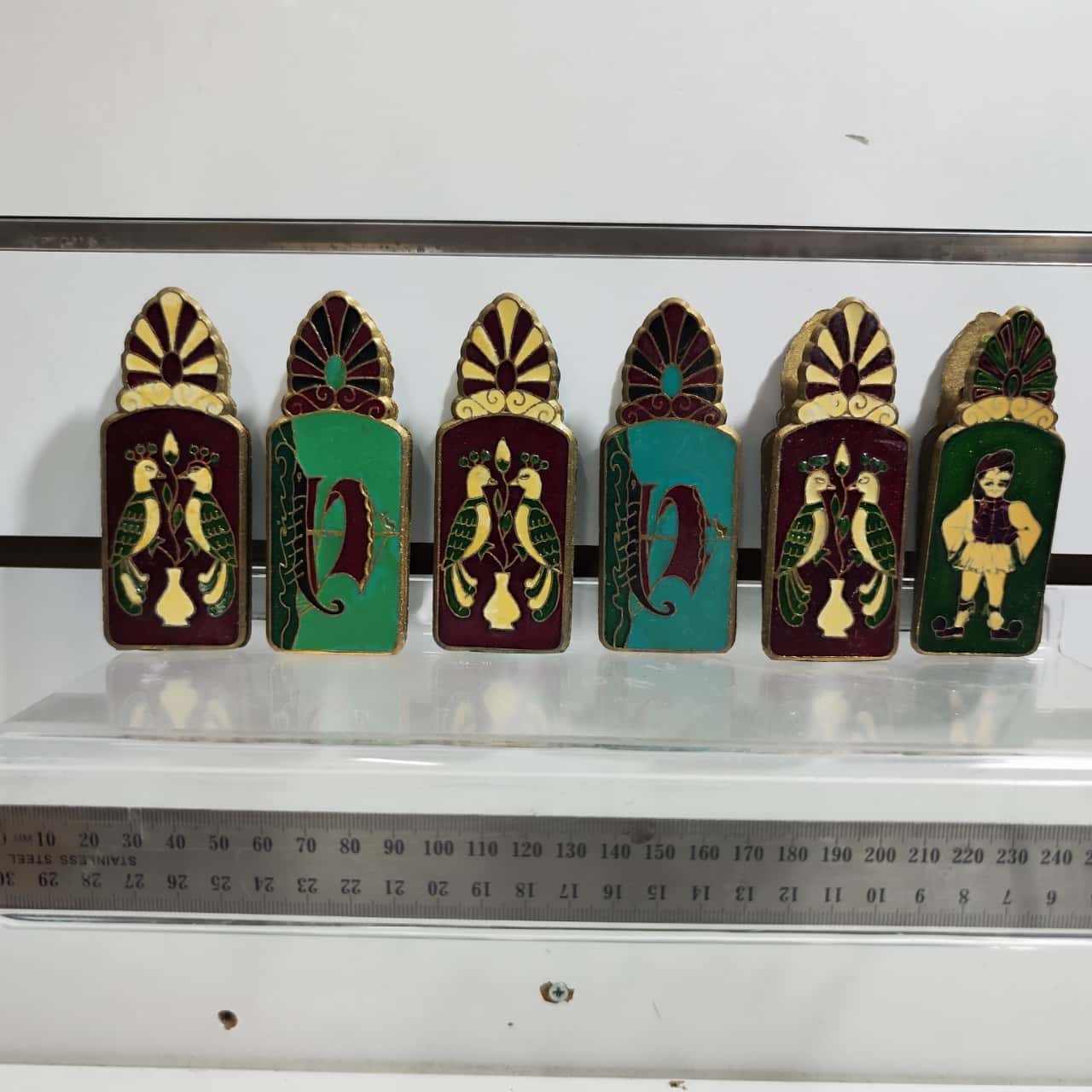 6x Vintage Paper Clips XL Made in Greece (s)