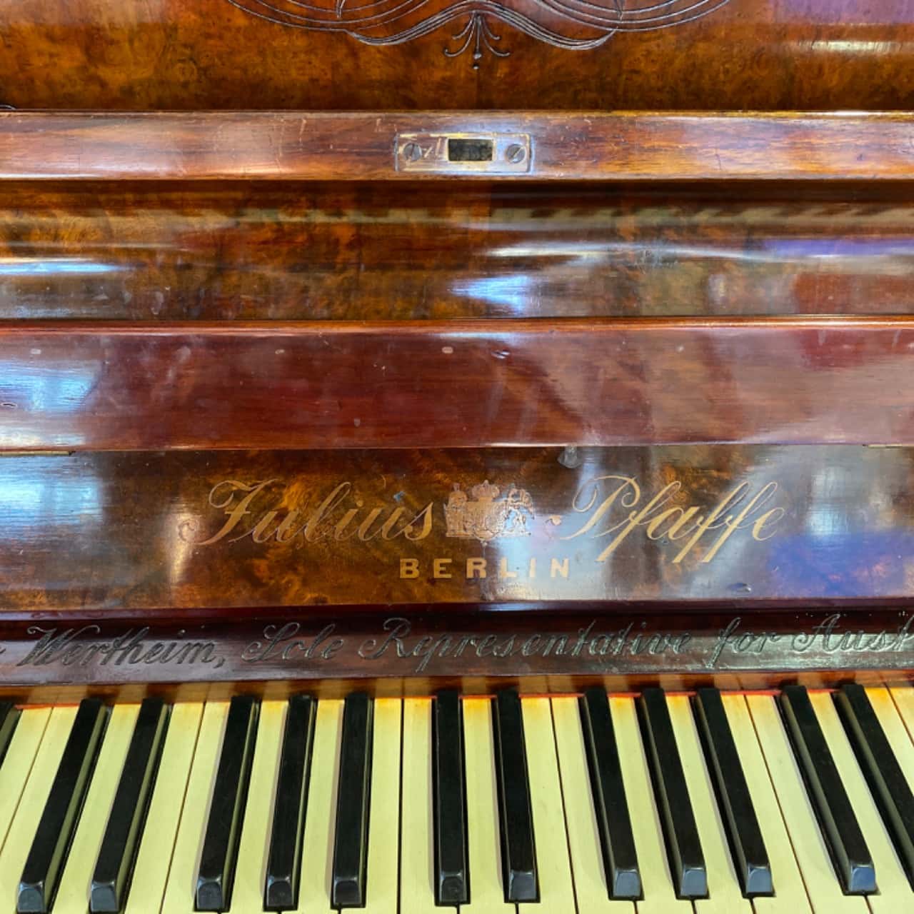 Vintage Julius Pfaffe Upright Piano ~ Hugo Wertheim