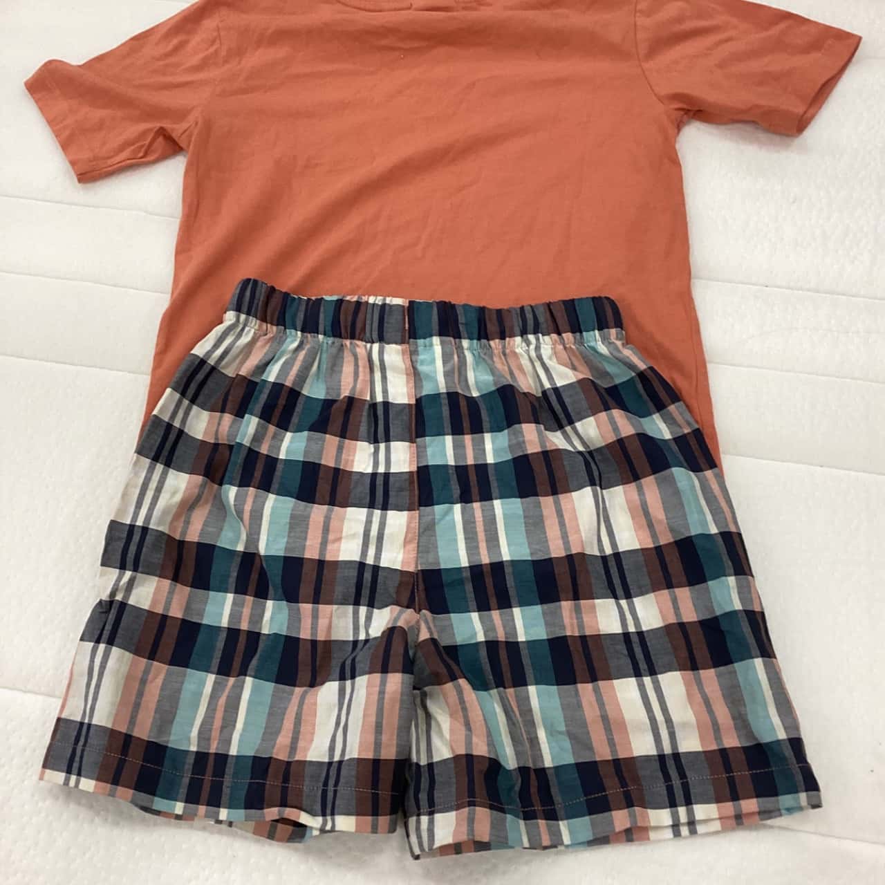 NWOT Peter Alexander Womens Size 8 Shortie Pyjamas Blue / Orange