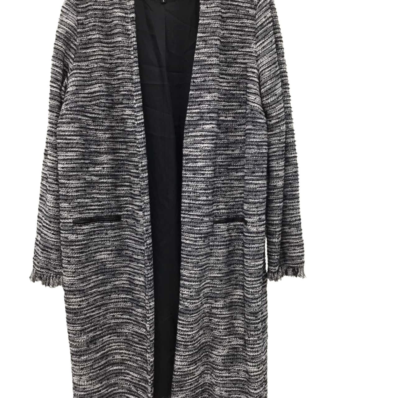 Morrison Womens Size 4 Cardigan Black / White