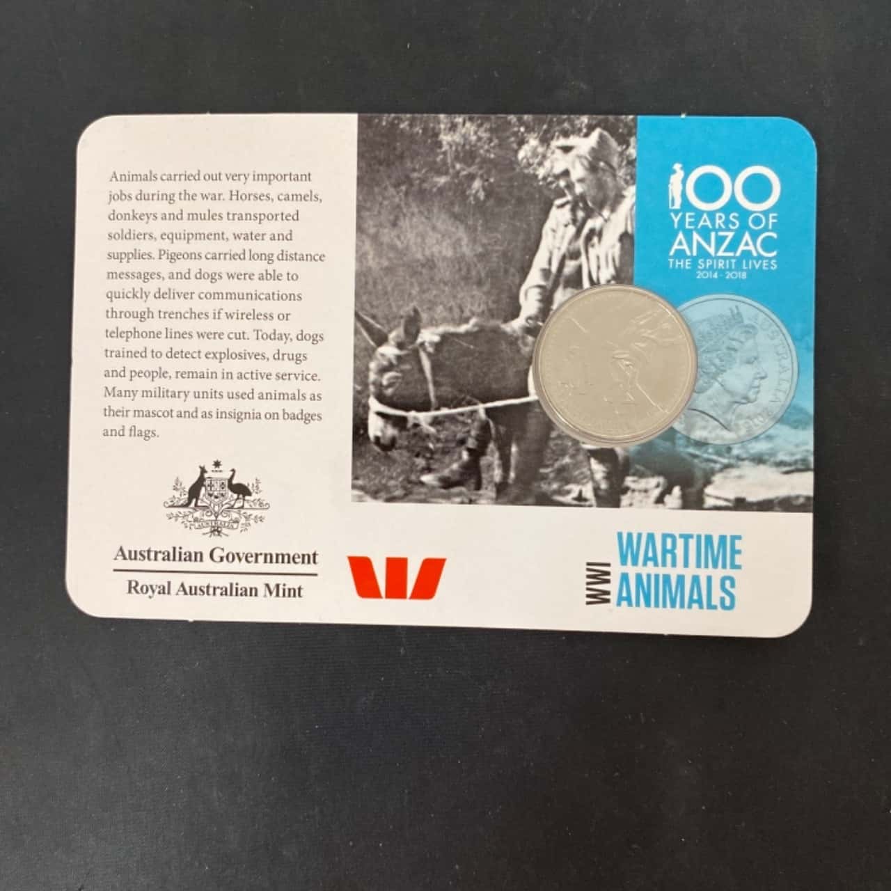 Wartime animals Anzac coin(s)