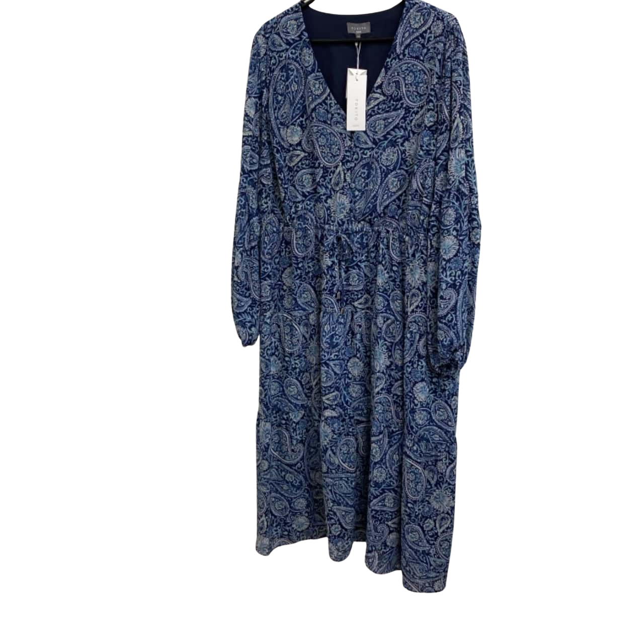 Tokito Womens Size 22 Blue / Navy Blue / Pattern / White classic chic ...