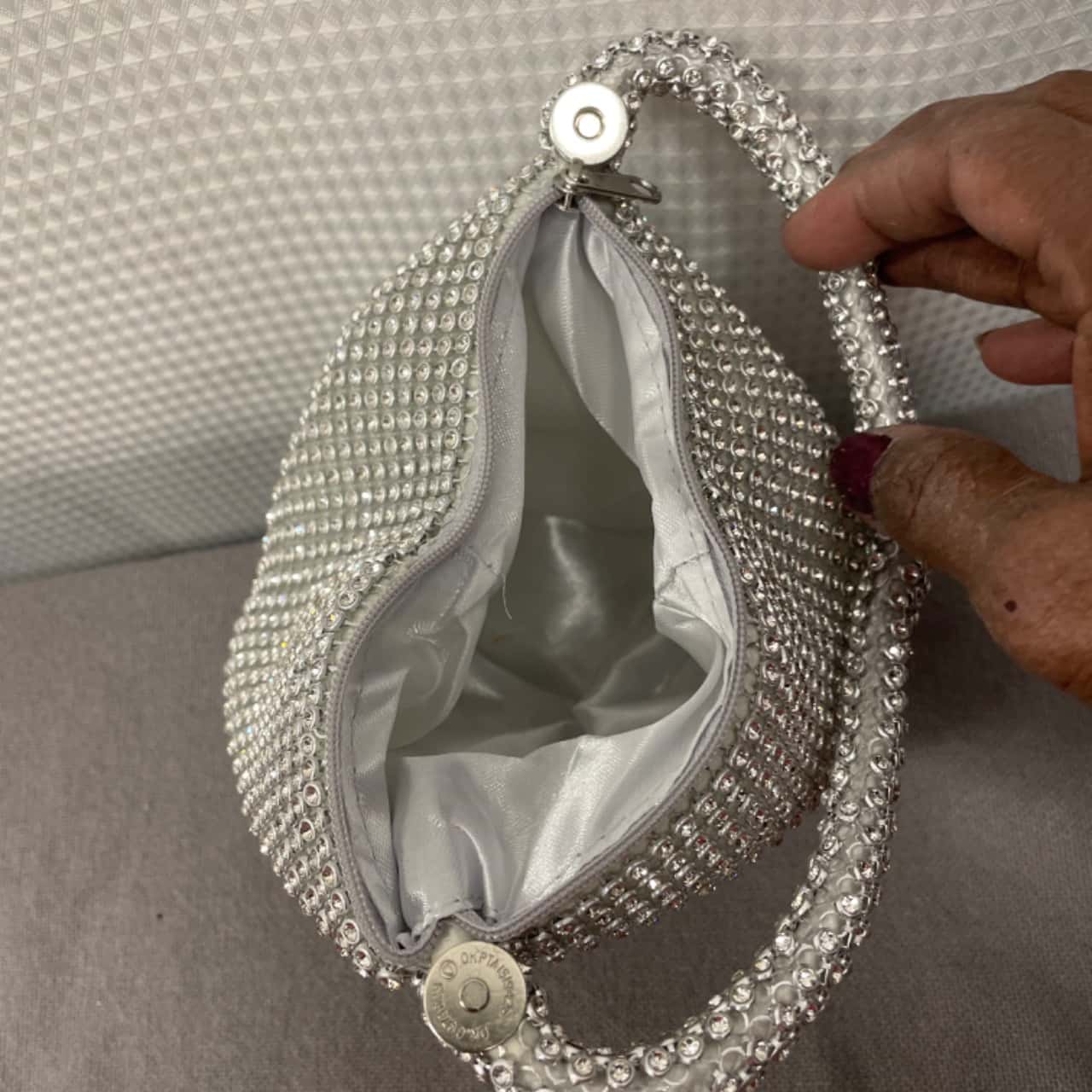Womens Evening Purse Diamonds Stone