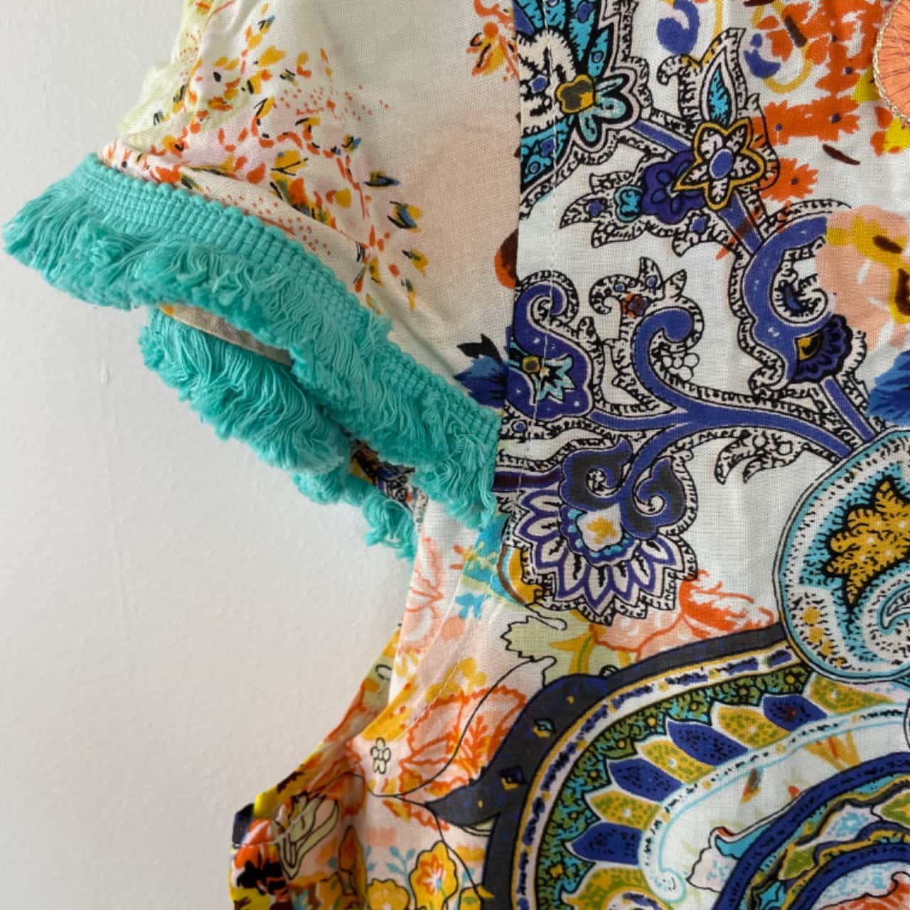 Naudic Ferrara Print Blue Bird Dress Size 14 / XL (s)