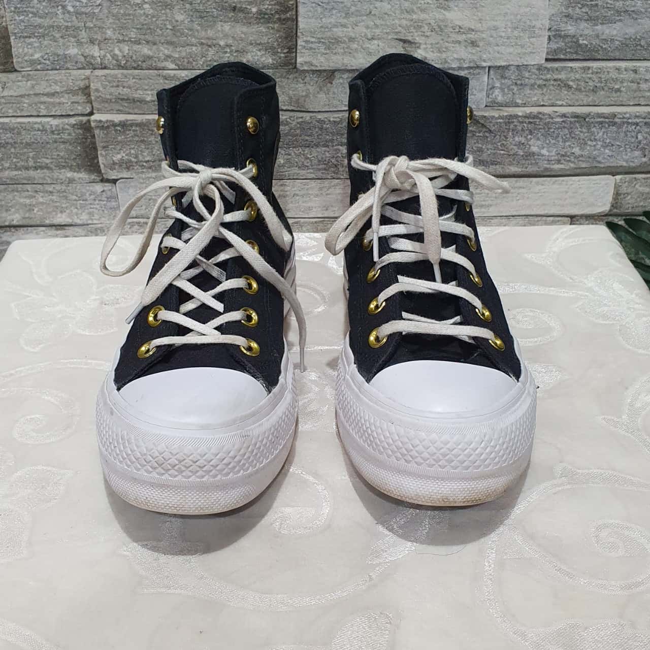 Converse Chuck Taylor All Star Womens Size 7 Studded Shoes Black ...