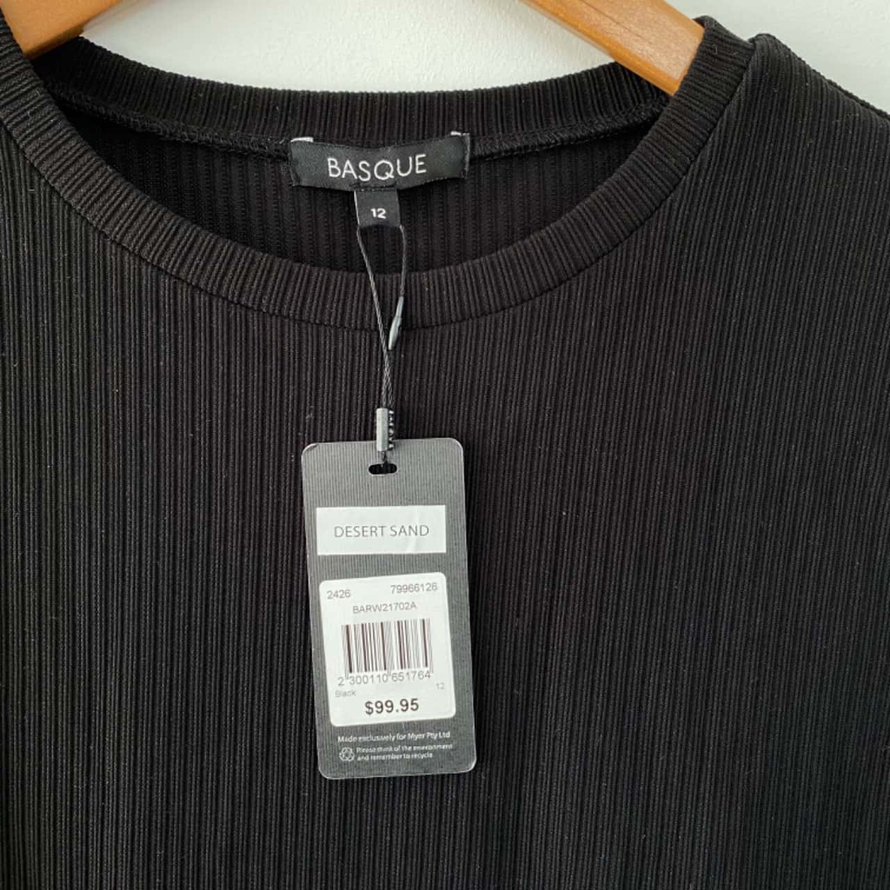 Basque Black Bodycon Knit Back Tie Maxi Dress Size 12 / L