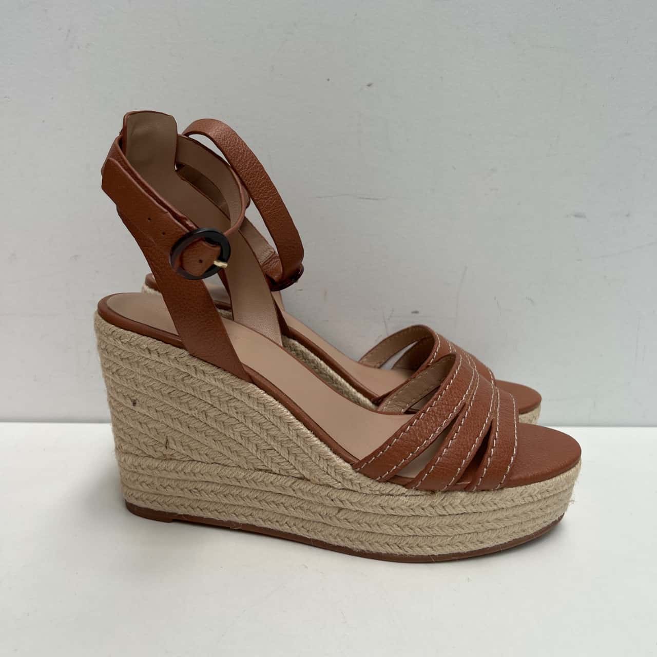 Witchery Dark Tan Wedges - Size 39(s)