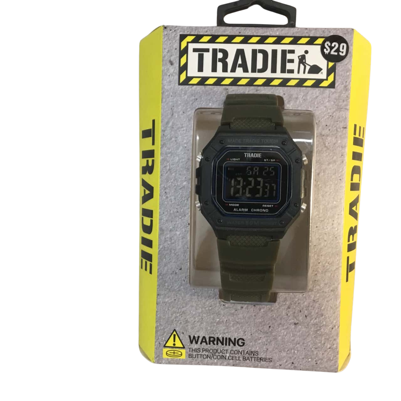 BNIB TRADIE Mens Black Digital Watch