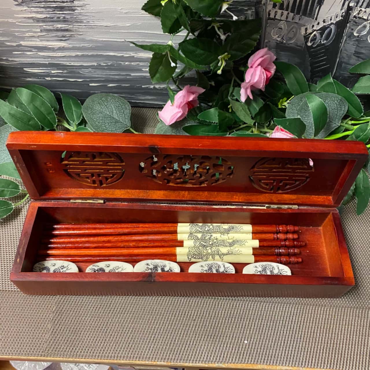 Handcrafted Chopstick Box (please read description)(s)