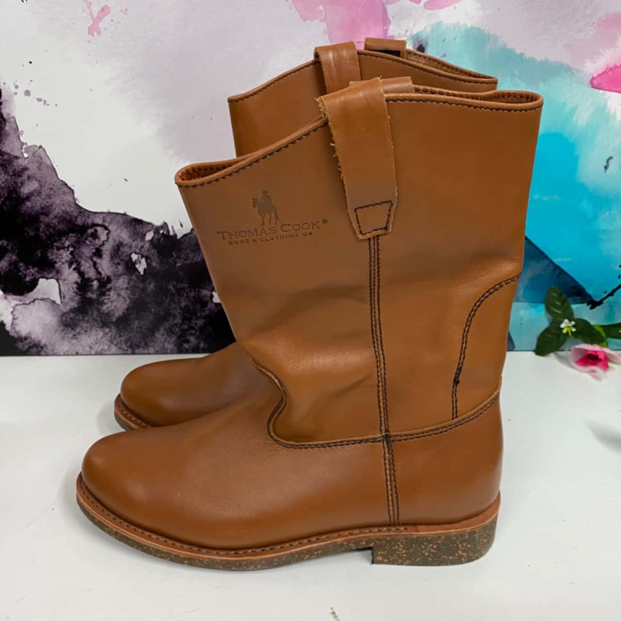 Thomas Cook leather Mens boots Size 9.5 EW