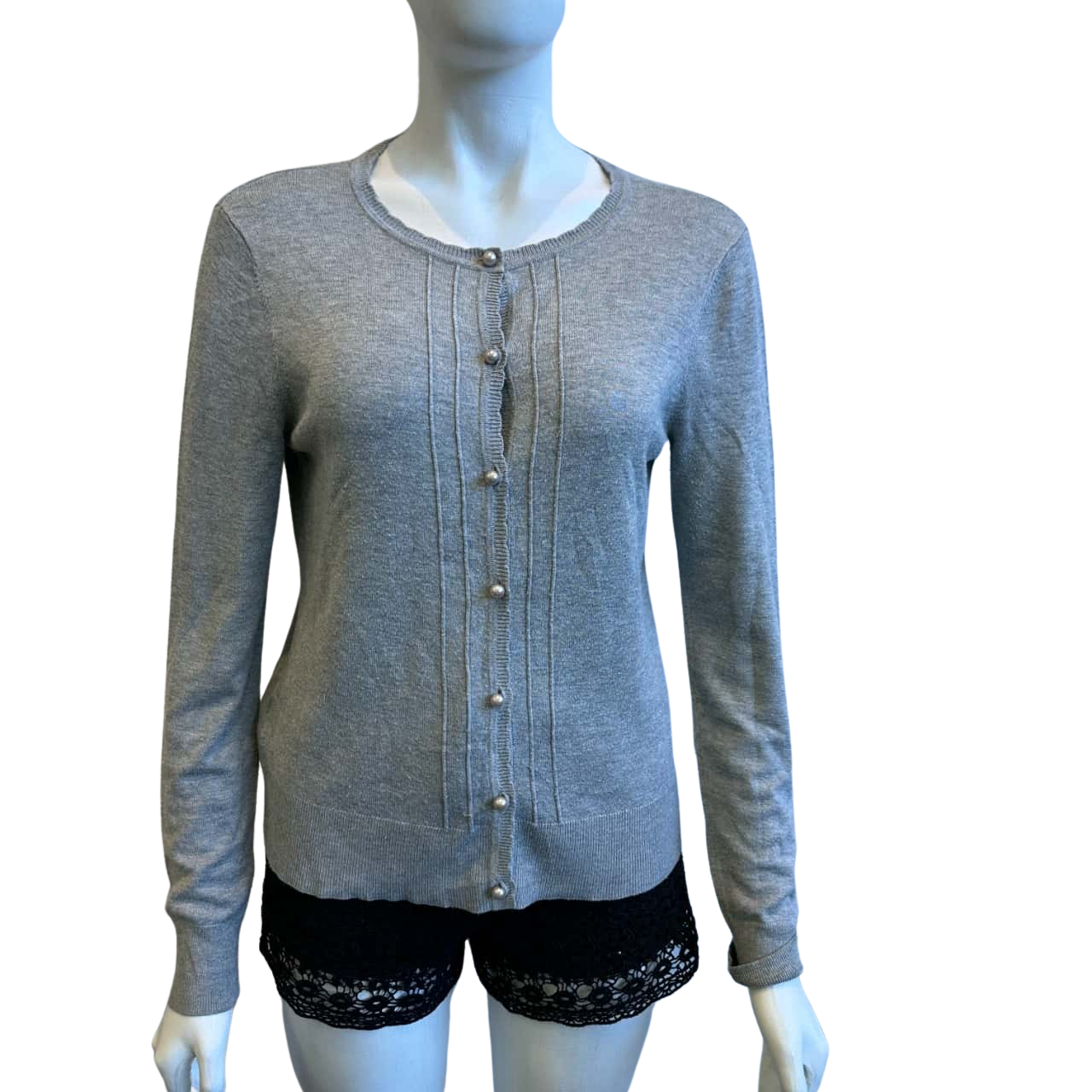 Laura Ashley Women's Size 12 Cardigan Grey (s)