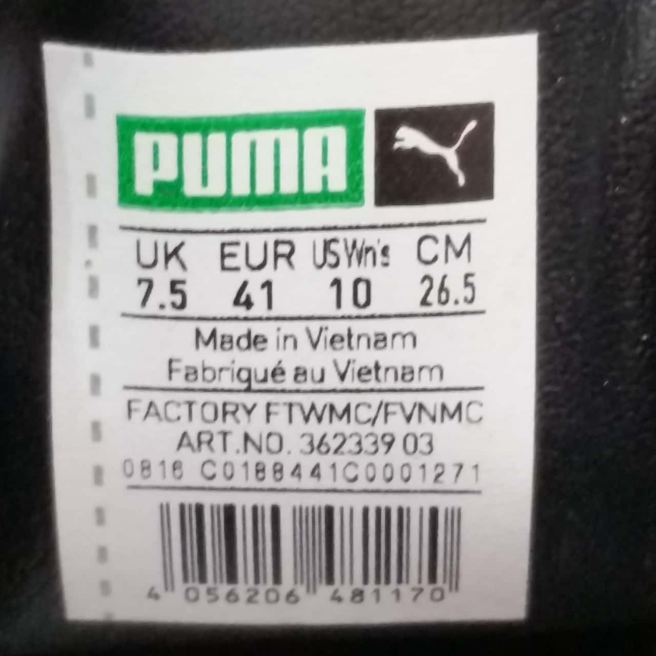 Puma Mens Size 7.5 Dark Brown Metallic Shoes (s)