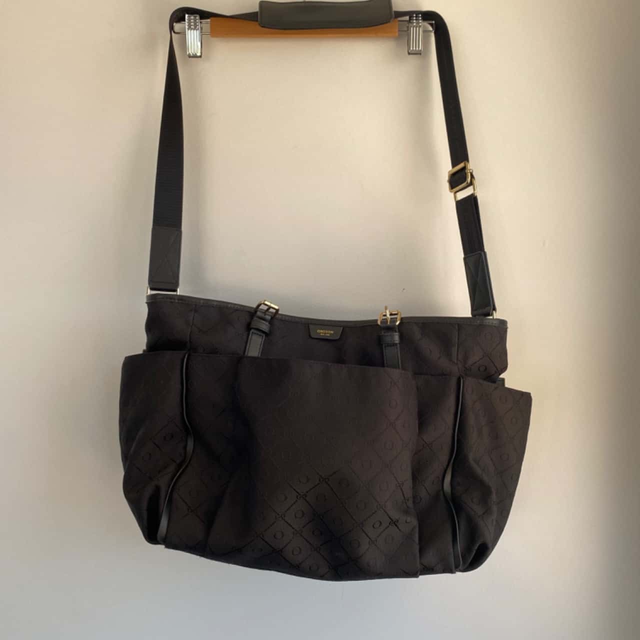 Oroton Black Canvas Nappy Bag(s) - Used As New | Salvos Stores
