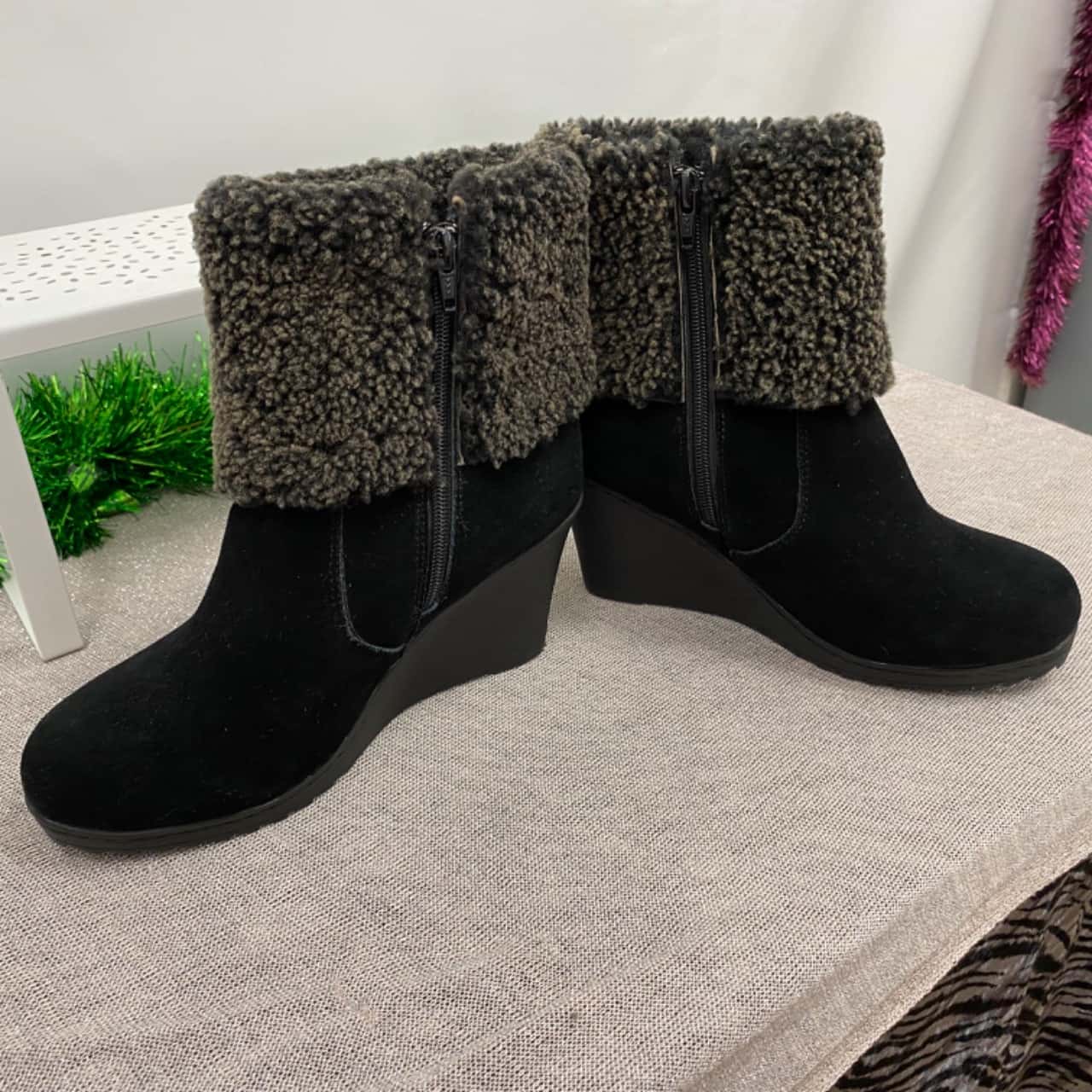 UGG Womens Black Wedge Heel Ankle Boot(s)