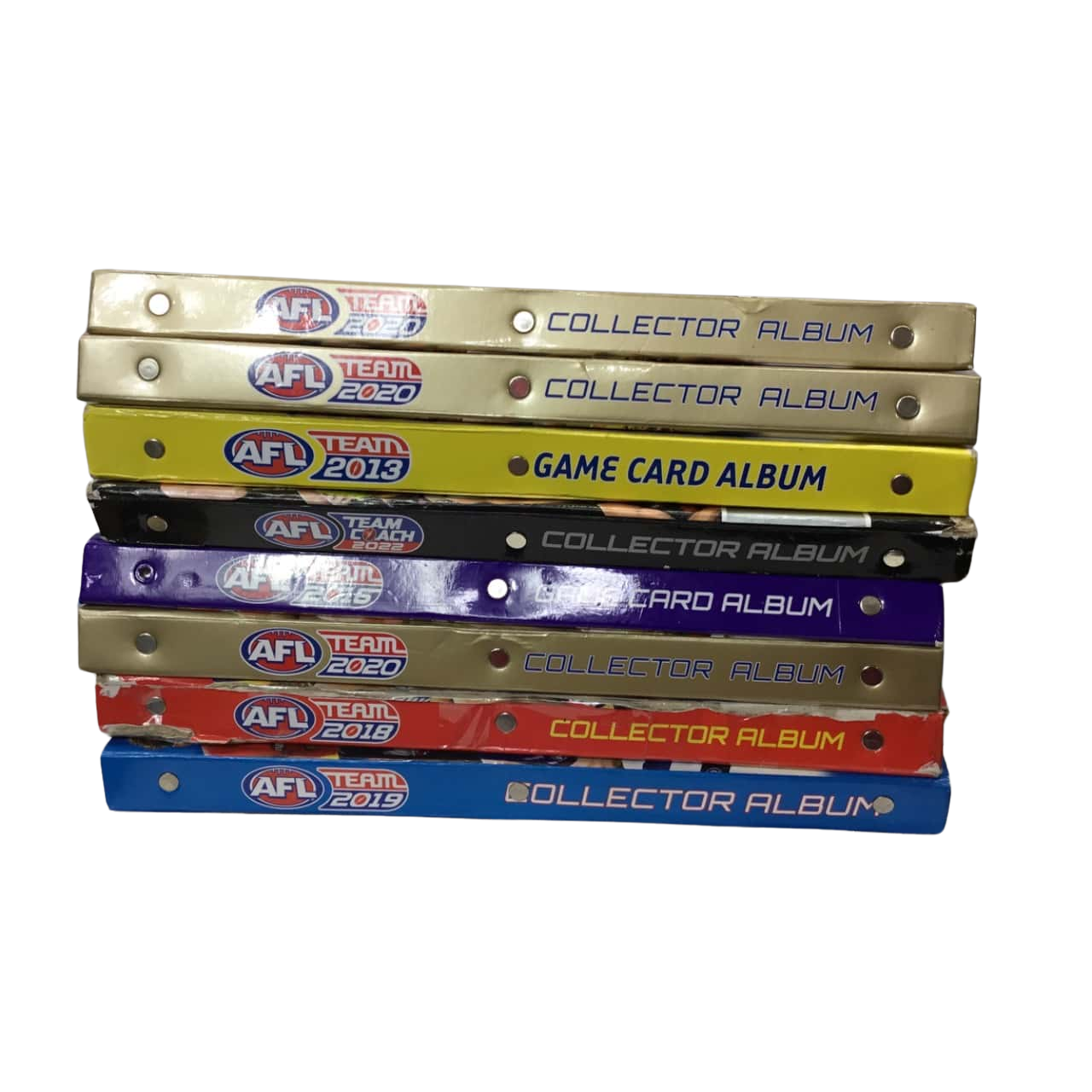 8 AFL Official Game Card Collector Albums & 2000+ extra AFL cards