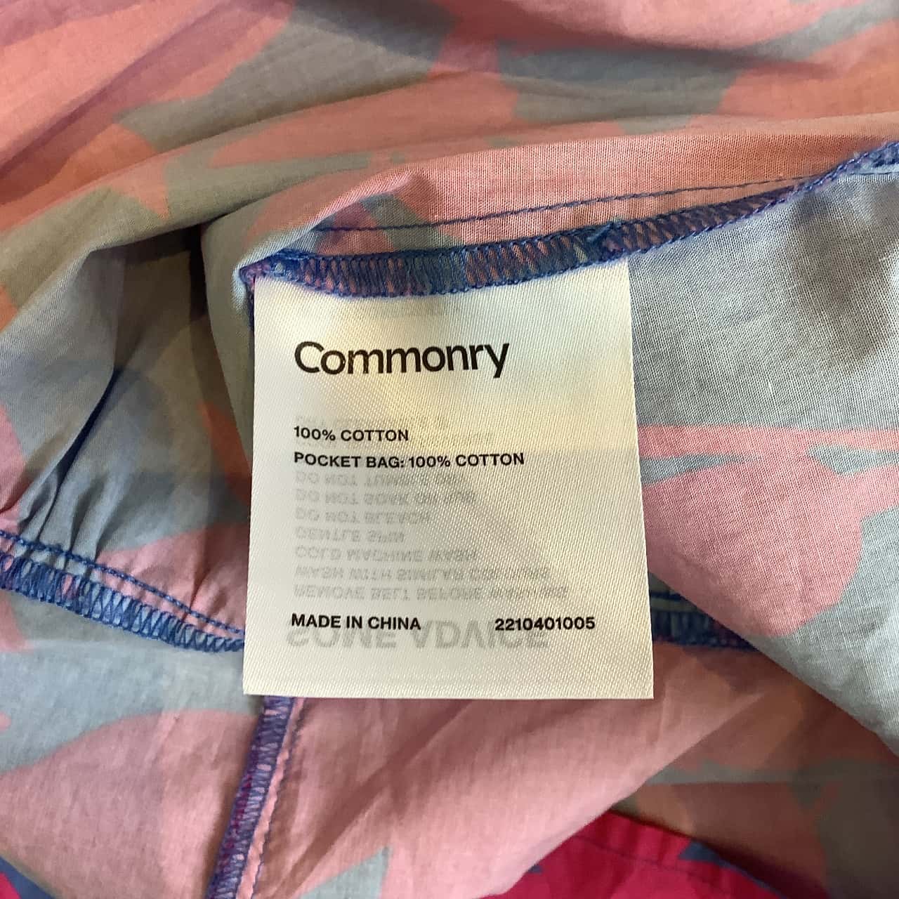 Commonry Women's Size 12 Short Sleeved Belted Maxi Dress Blue and Pink ...