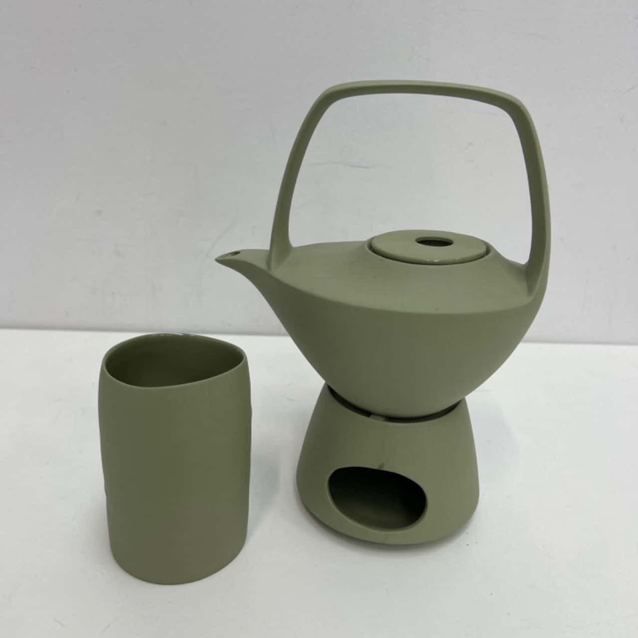 3, Co Pico Tea pot, Burner and cup set (s)