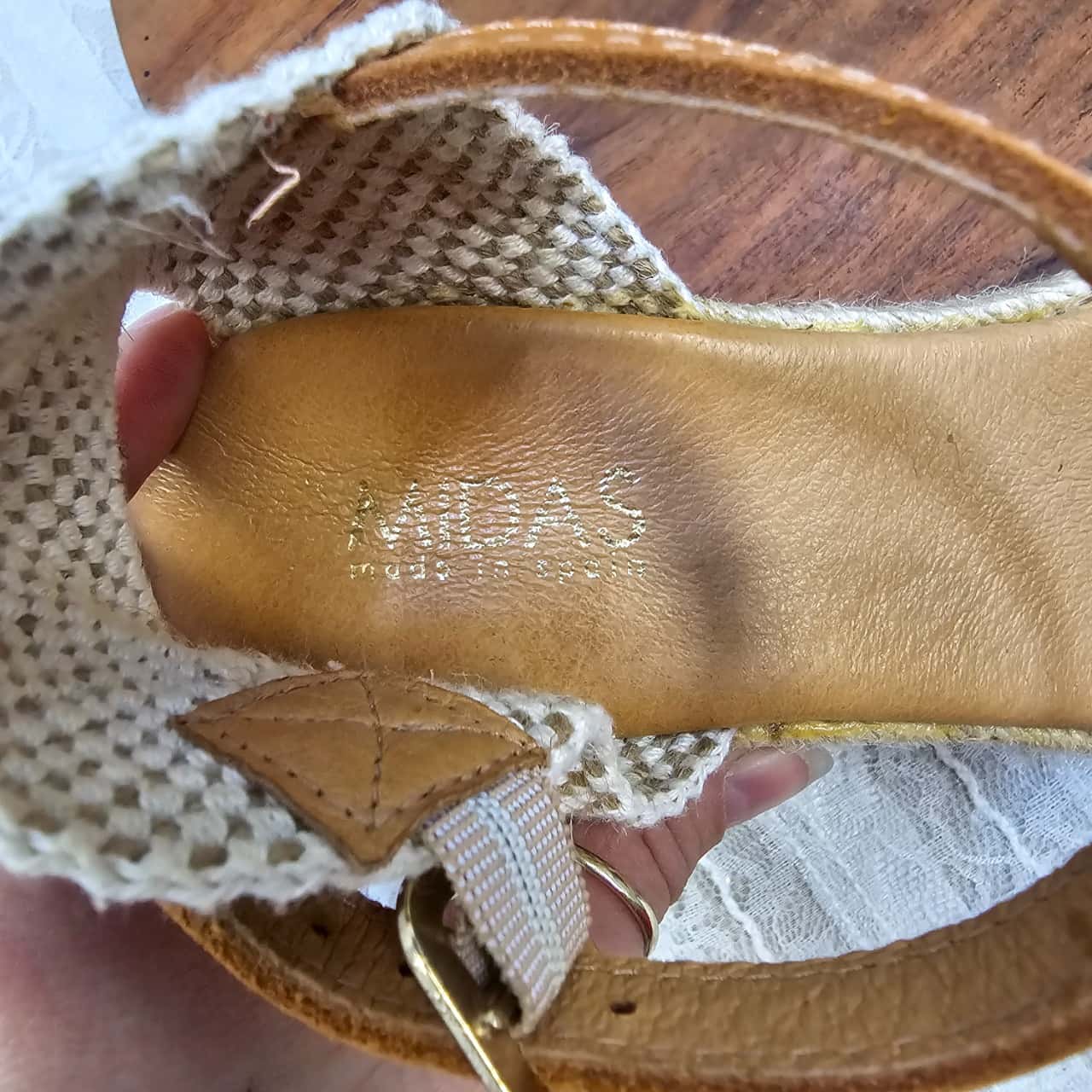 Midas 'Mango' Wedge Sandals - Made In Spain - Size 39(s)