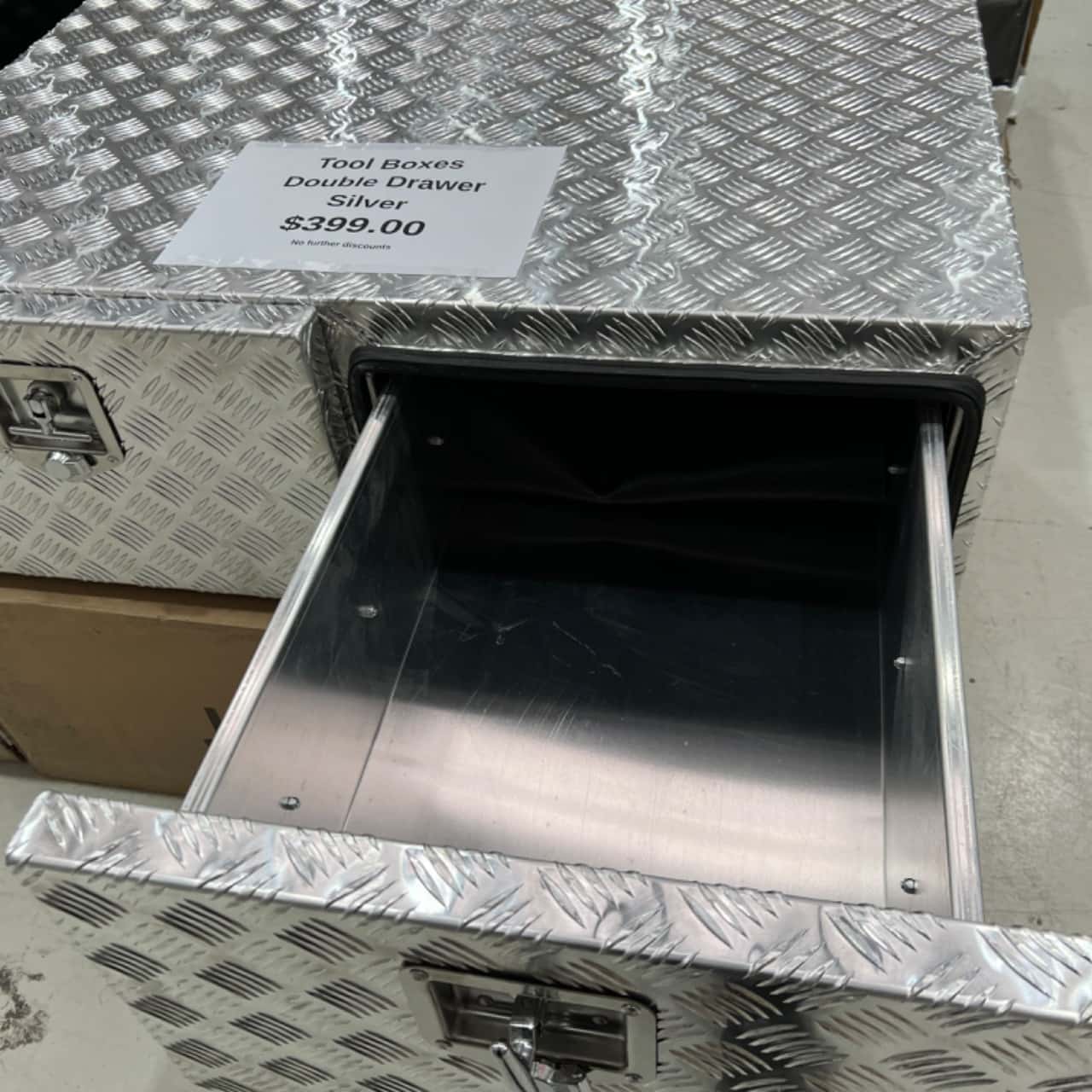 Tool Box Double Drawer Silver Pick Up Only!
