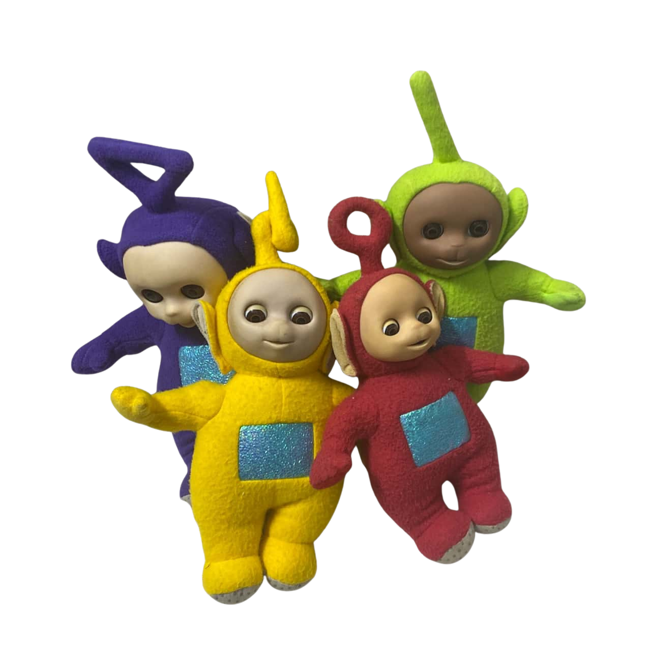 Lot of 4 Vintage Teletubbies Plush Set 1996 Golden Bear Products (s)