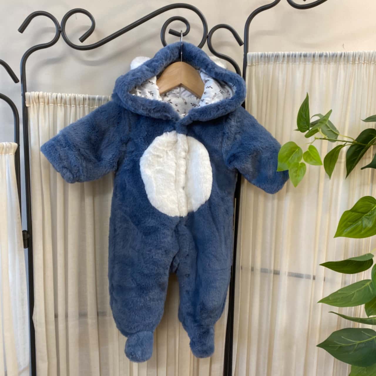 Anko Baby's Size 000 Blue Teddy Onesie With Hood - New With Tags(s)