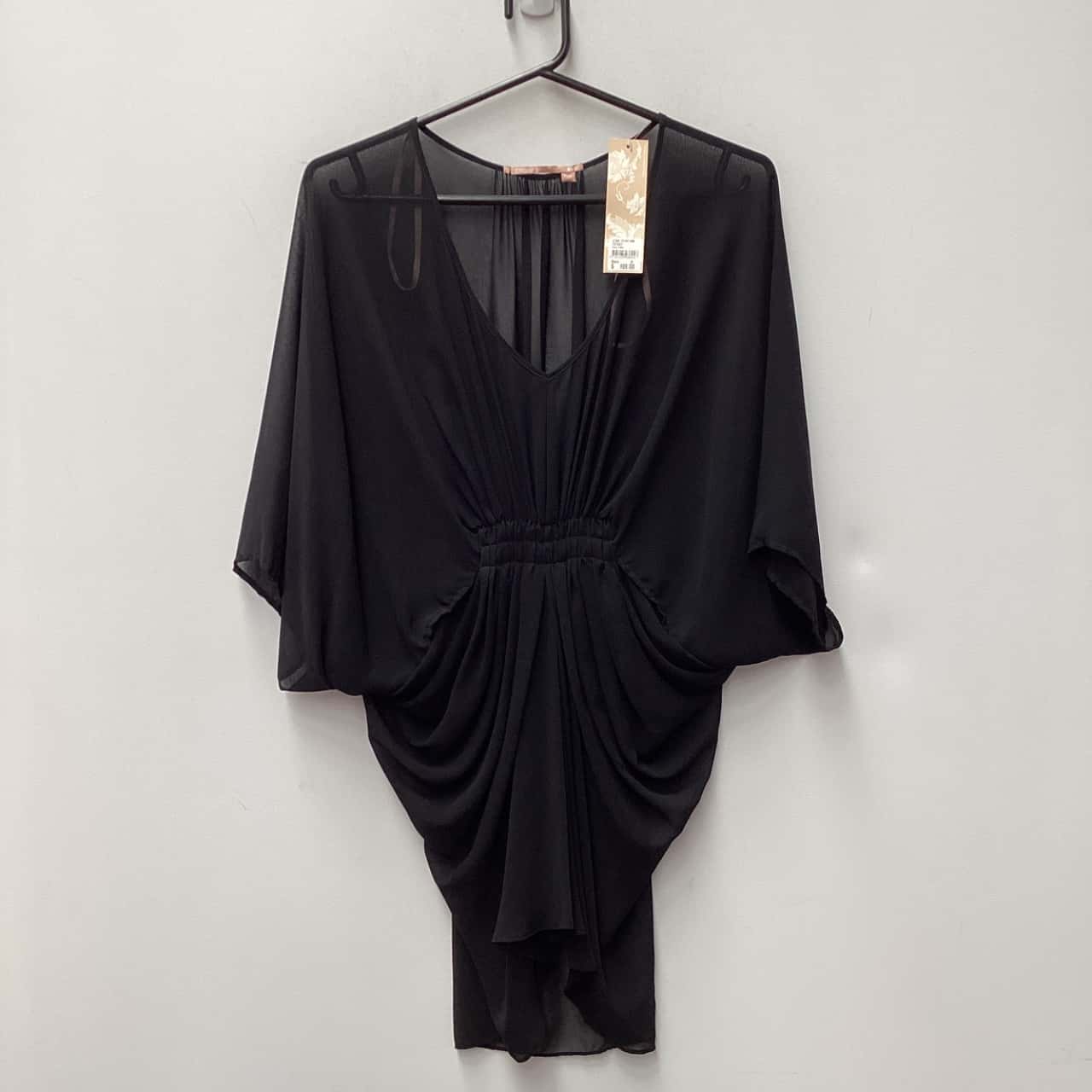 Cooper St Sheer Kaftan Black Size 8