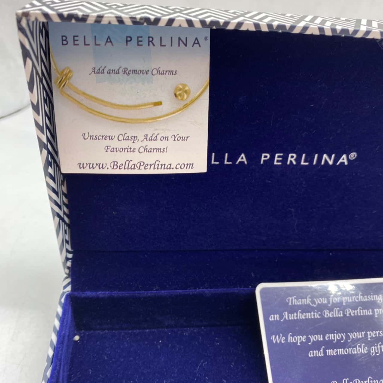 Bella Perlina (European). Set of 3 (rigid) Good Karma Charm bracelets ...