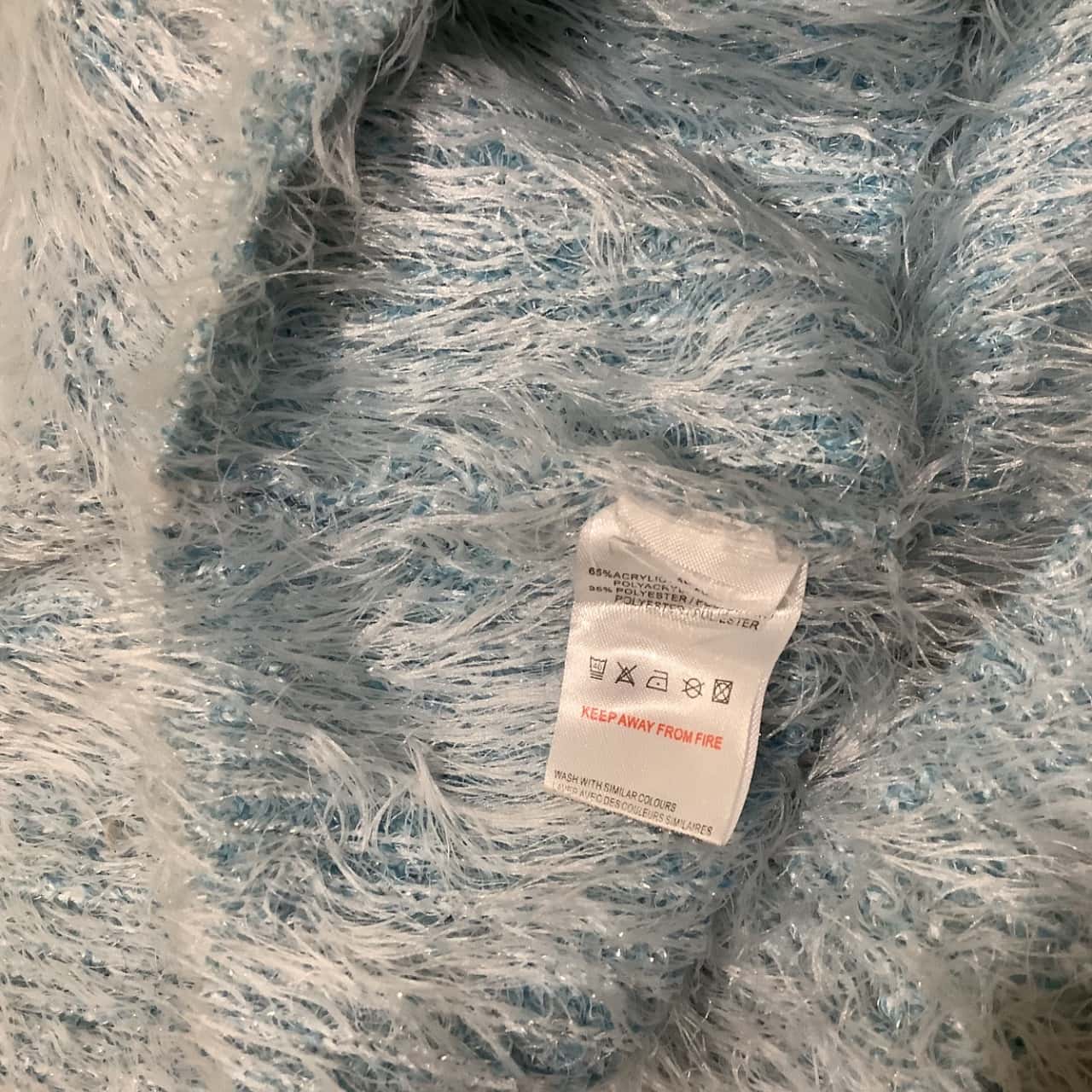 Misumi UK Brand Womens Size L Crew Neck Blue Sparkle Jumper(s)