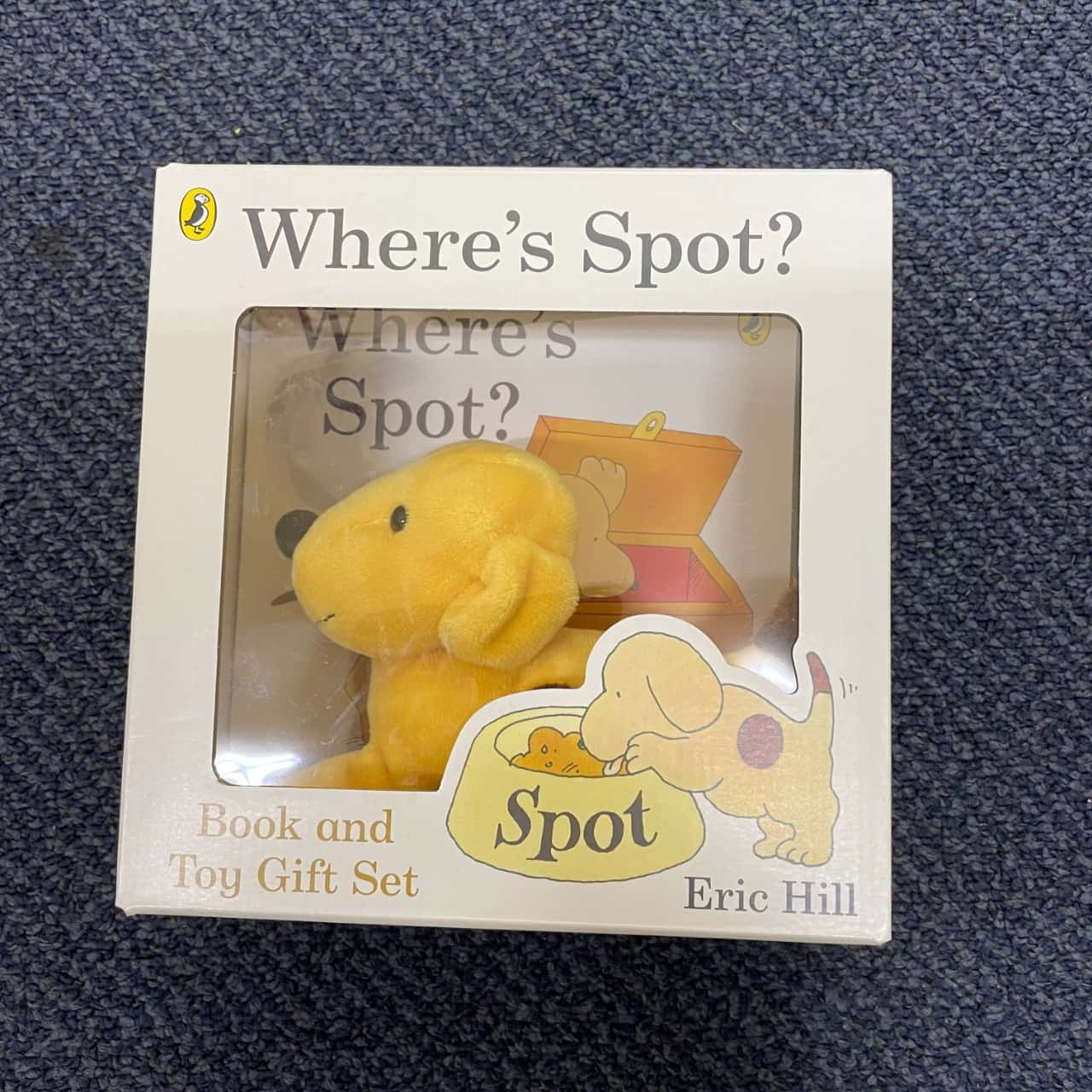 Where's Spot: Book and toy gift set. Appears unused.