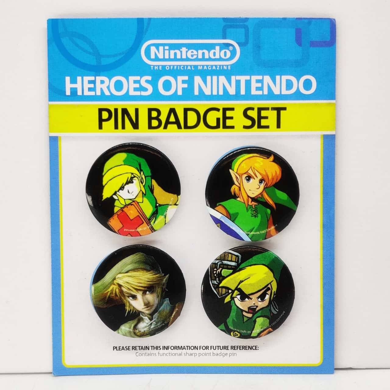 Heroes of Nintendo Link Pin Badge Set- 4-Pack (s)