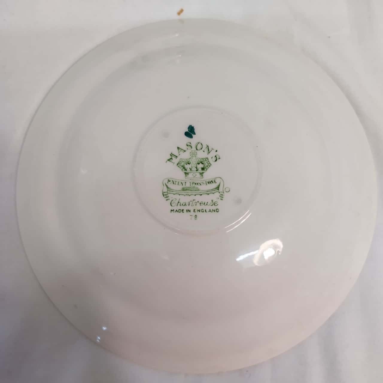 Mason's Chartreuse Large Tea Cup And Saucer(s)