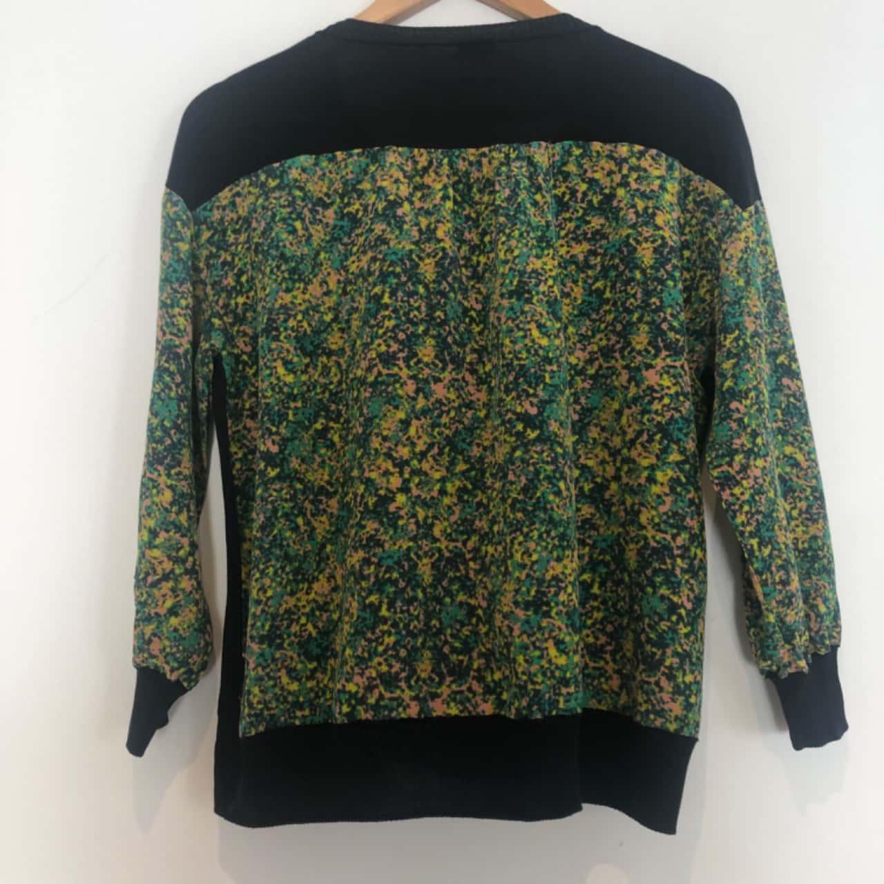 Gorman Black Knit and Silk Jumper. Size 8 (s)