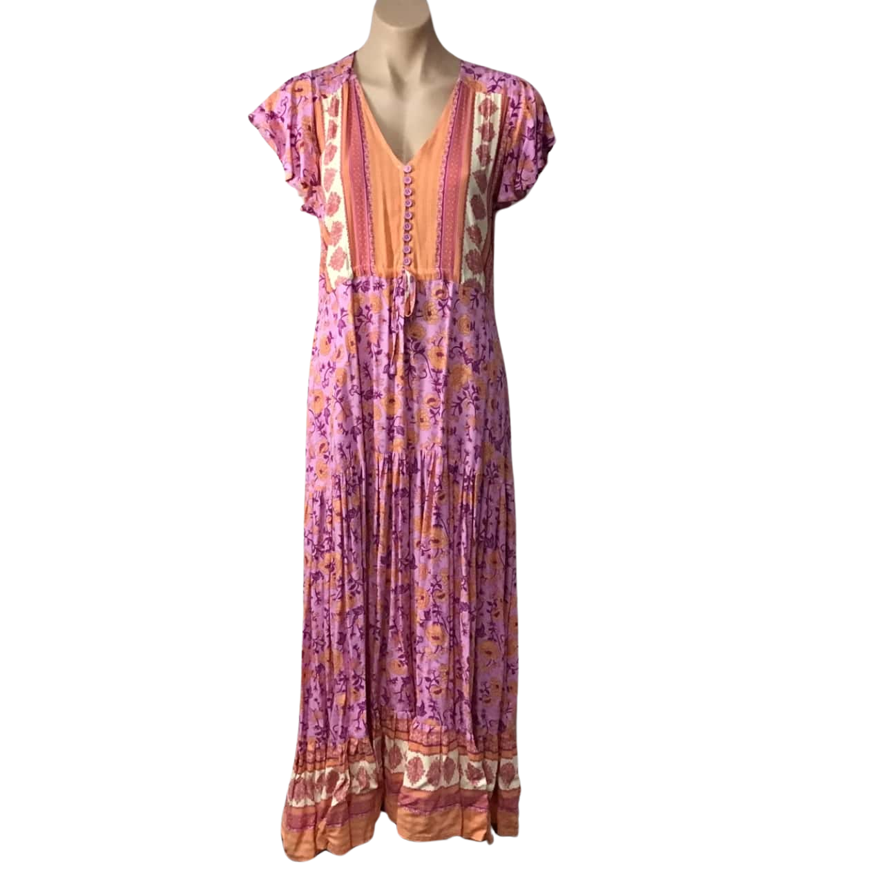 Salty Bright Womens Size 6 Pink / Maroon / Orange / Yellow Floral Short ...