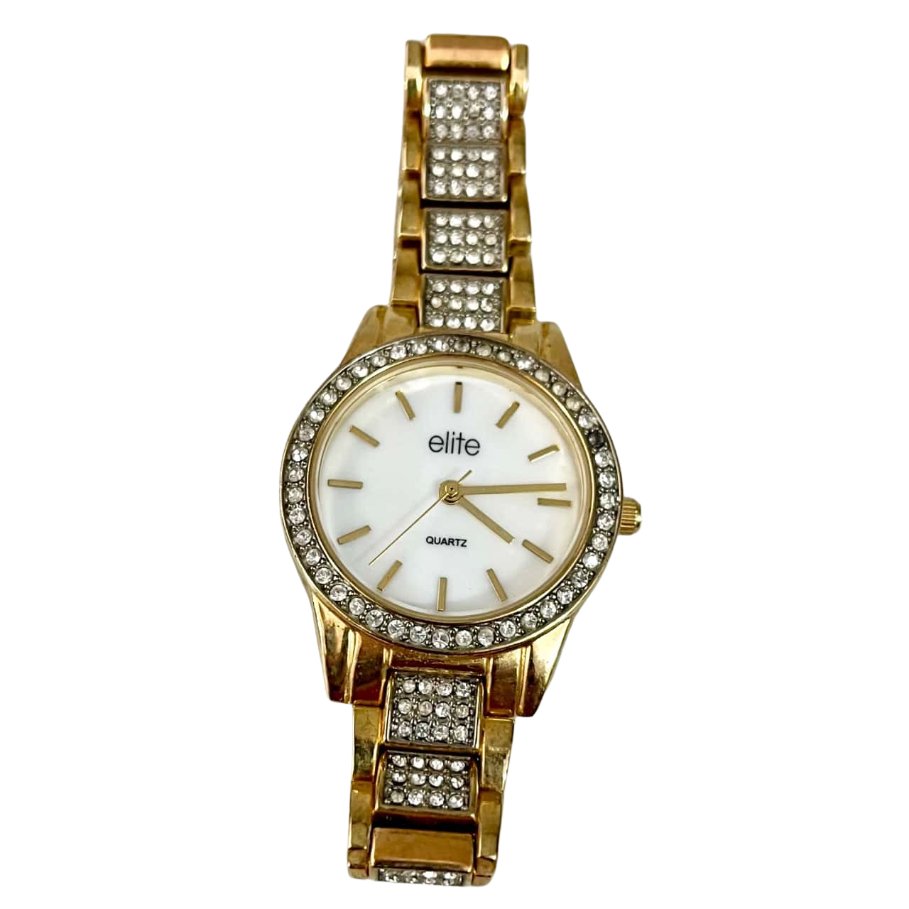 Elite quartz gem detail ladies watch