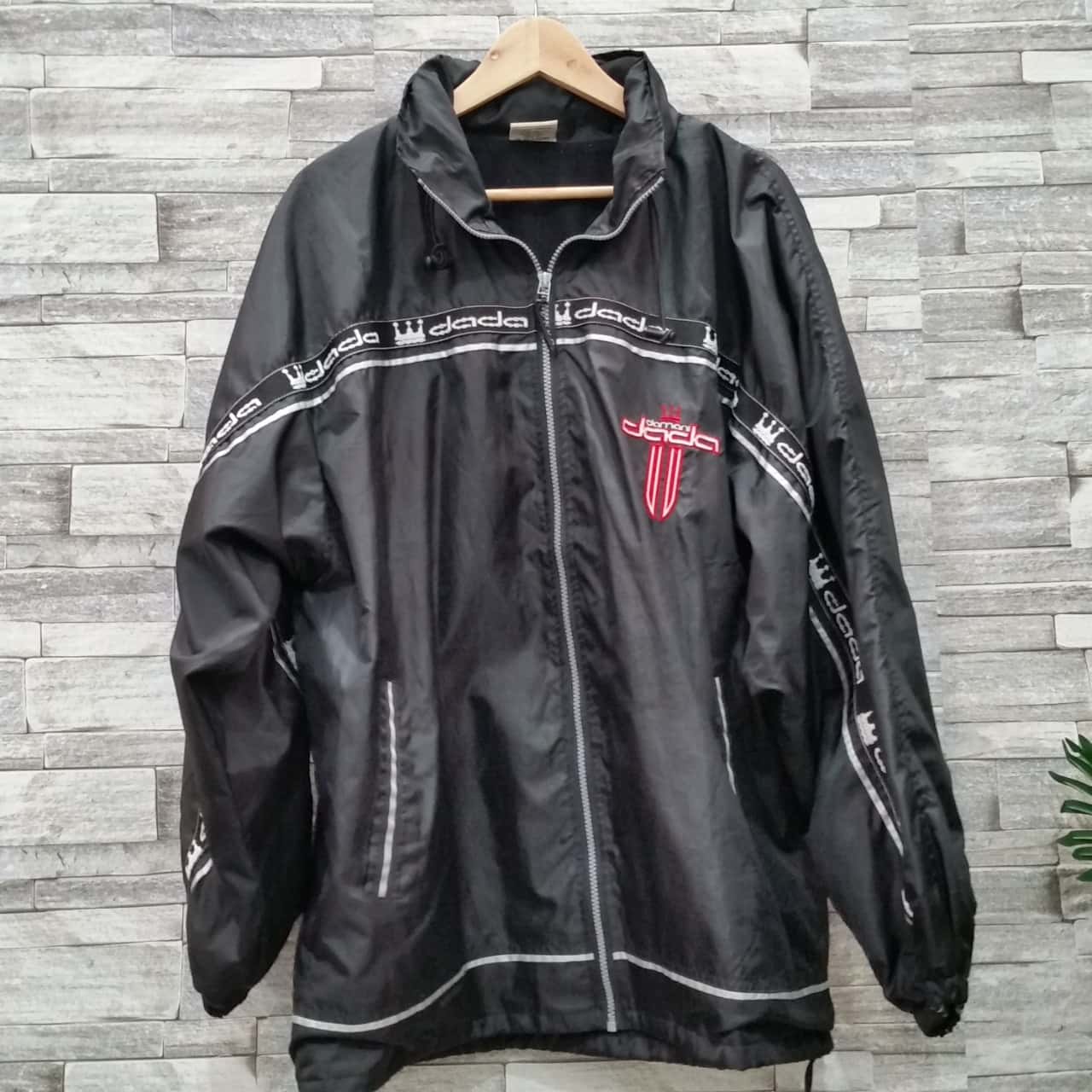 Dada Supreme Mens Jacket Size XL Front Zipper Black / Red / Silver (s)