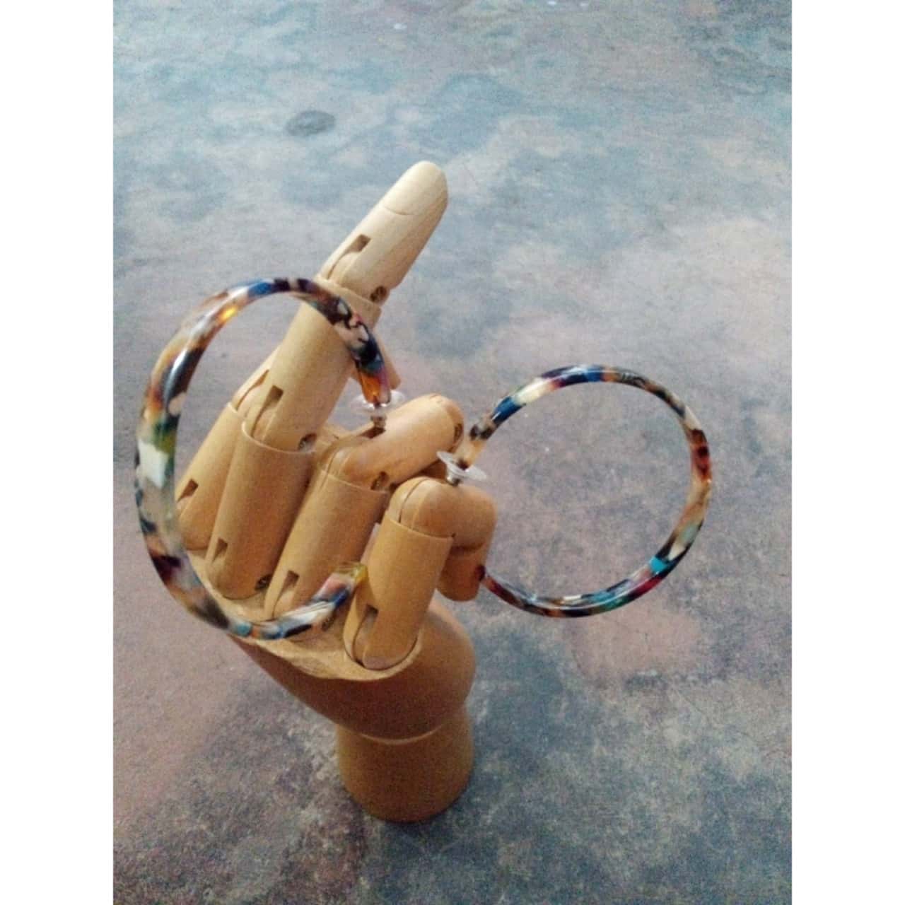 Funky Resin Hoop Earrings