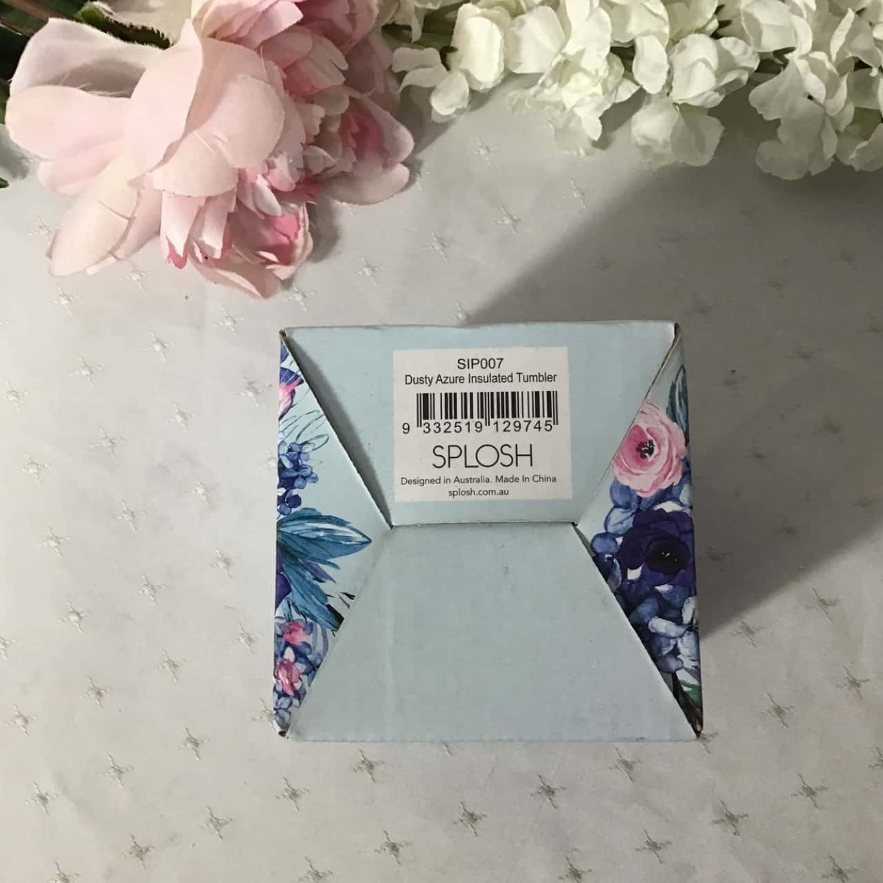 Sip by Splosh Dusty Azure Floral Insulated Tumbler (new)